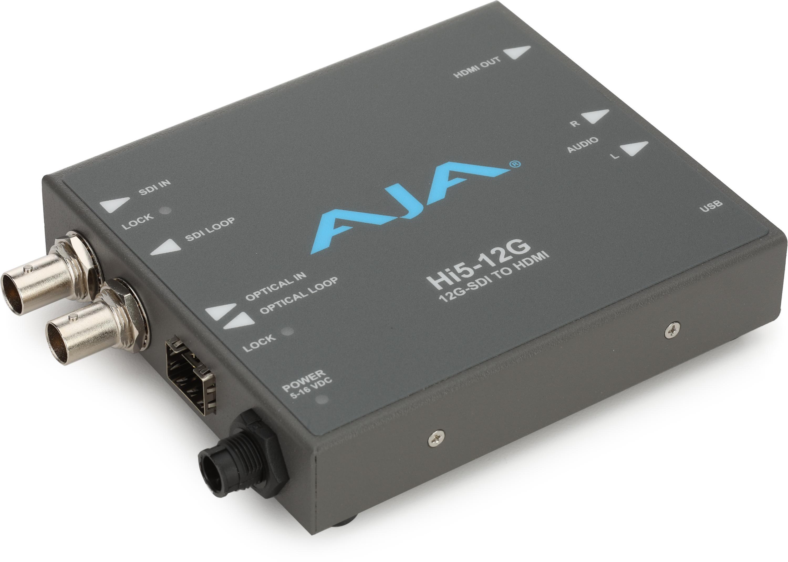 AJA Hi5-12G 12G-SDI to HDMI 2.0 Converter | Sweetwater