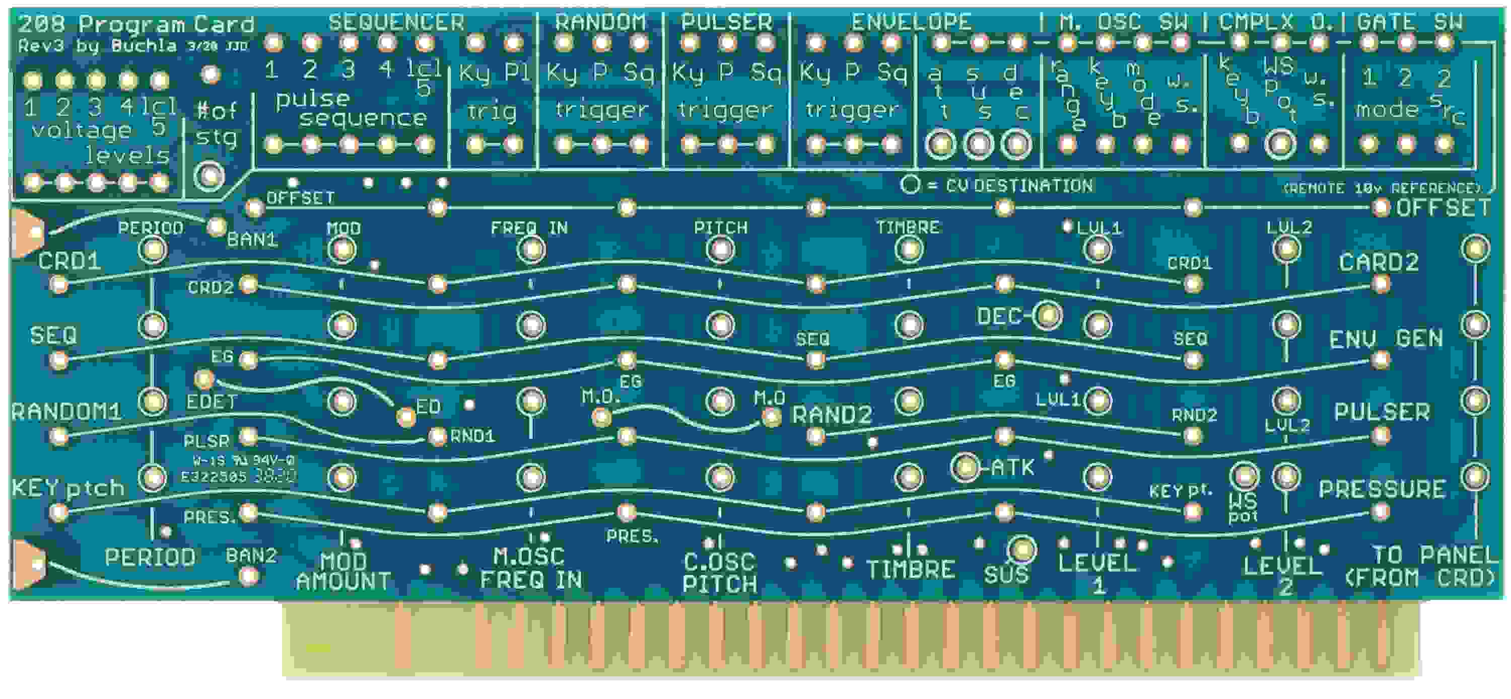 Buchla Retro Program Card - DIY | Sweetwater