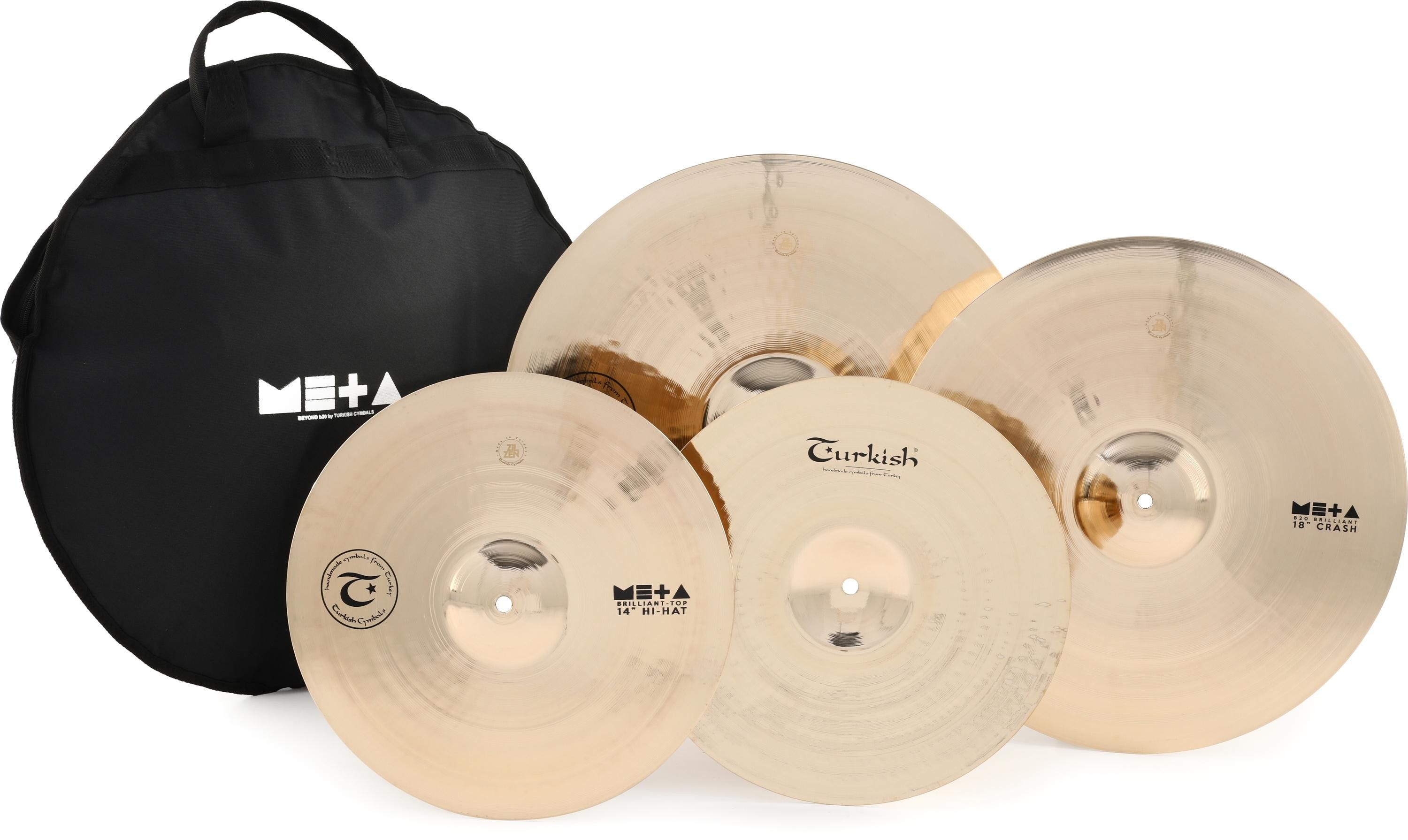 Turkish Cymbals META-3 Cymbal Set - 14-inch/18-inch/20-inch | Sweetwater