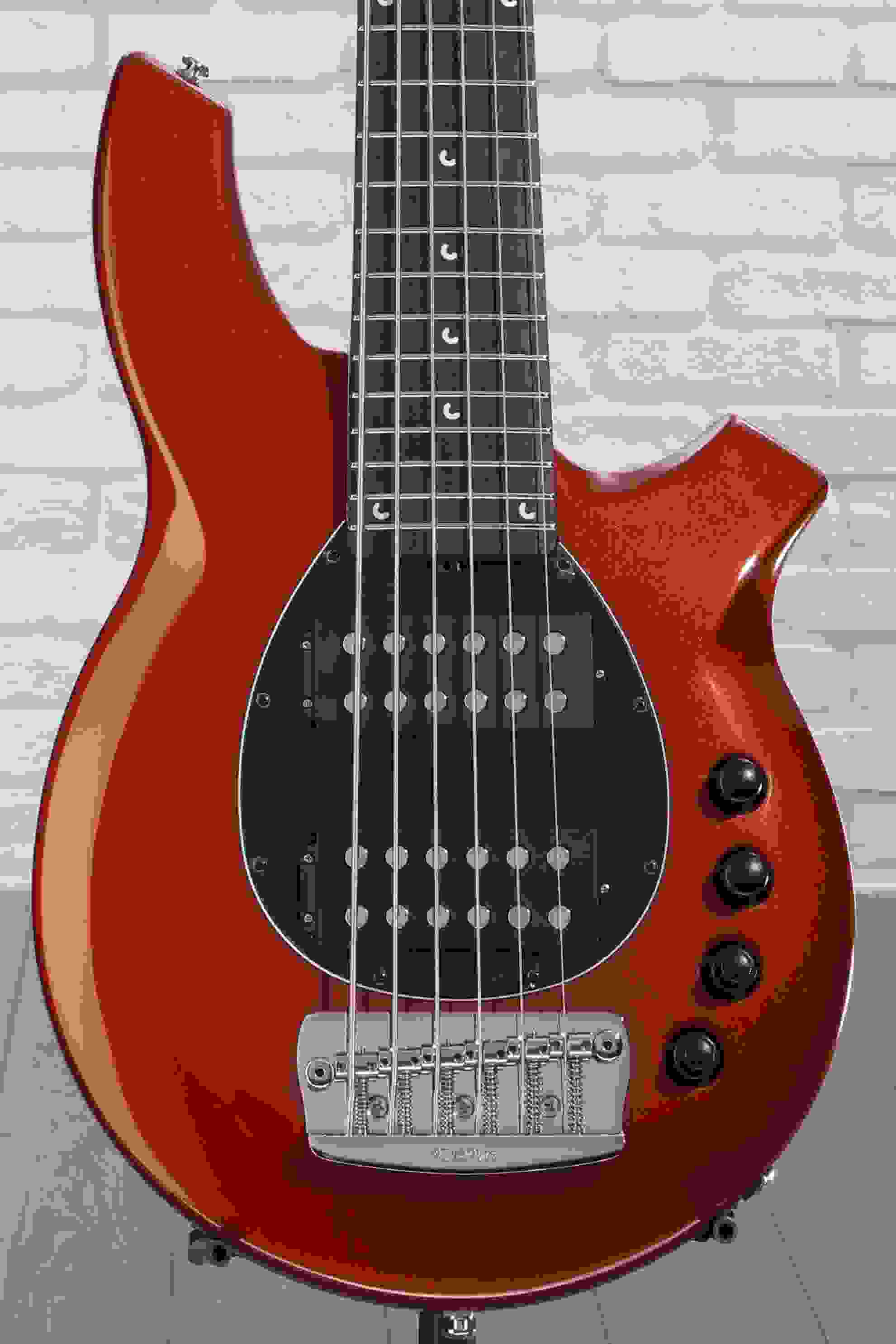 Ernie Ball Music Man Bongo 6HH Electric Bass Guitar - Blood Orange ...