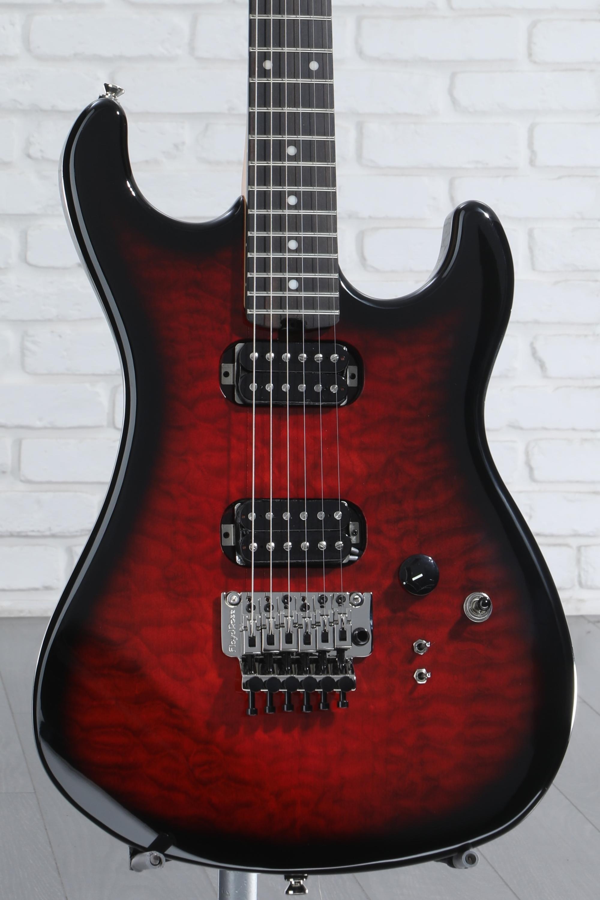Kramer The 84 HH Quilt Electric Guitar - Red Burst | Sweetwater
