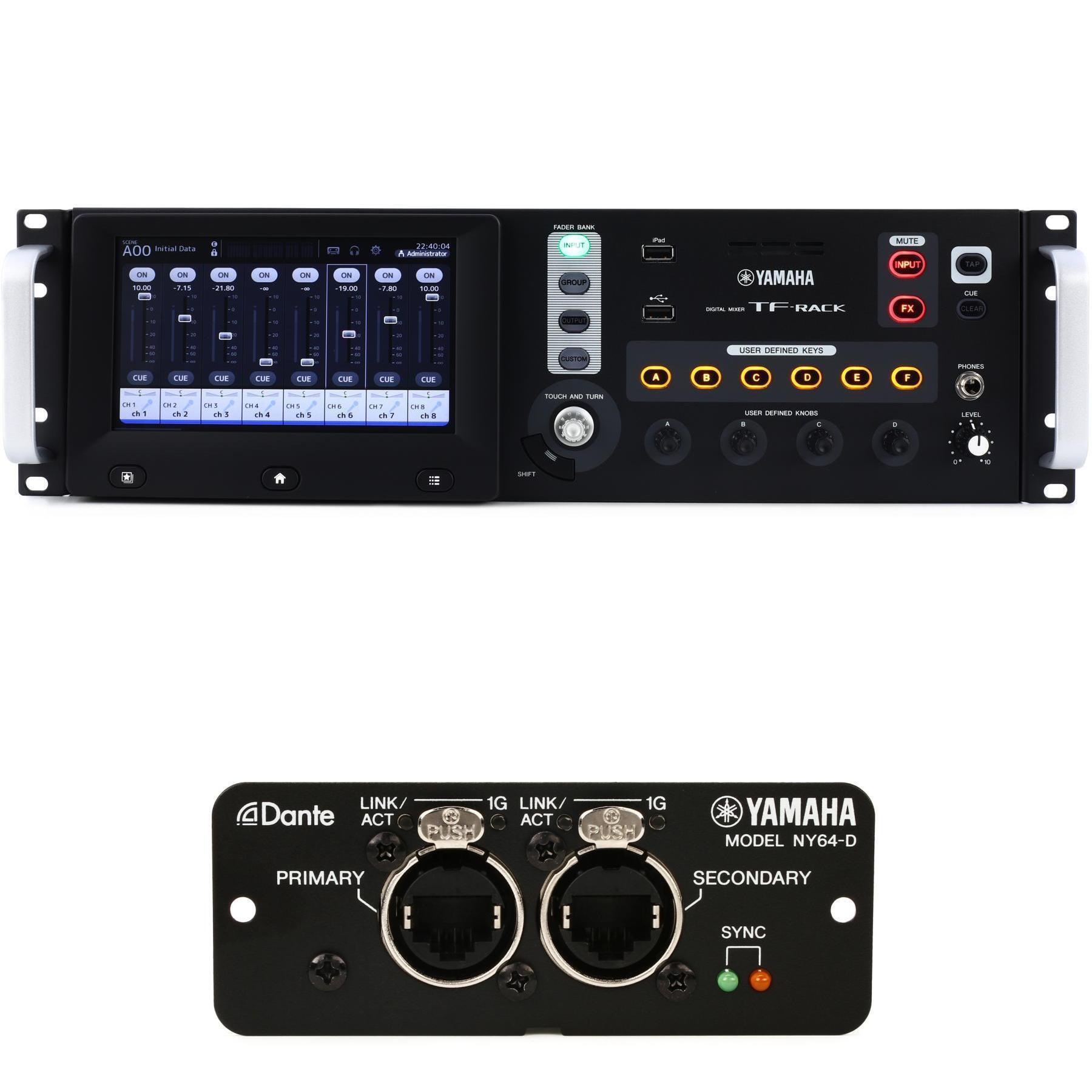 Yamaha TF-Rack 40-channel Digital Rackmount Mixer with Dante Card ...