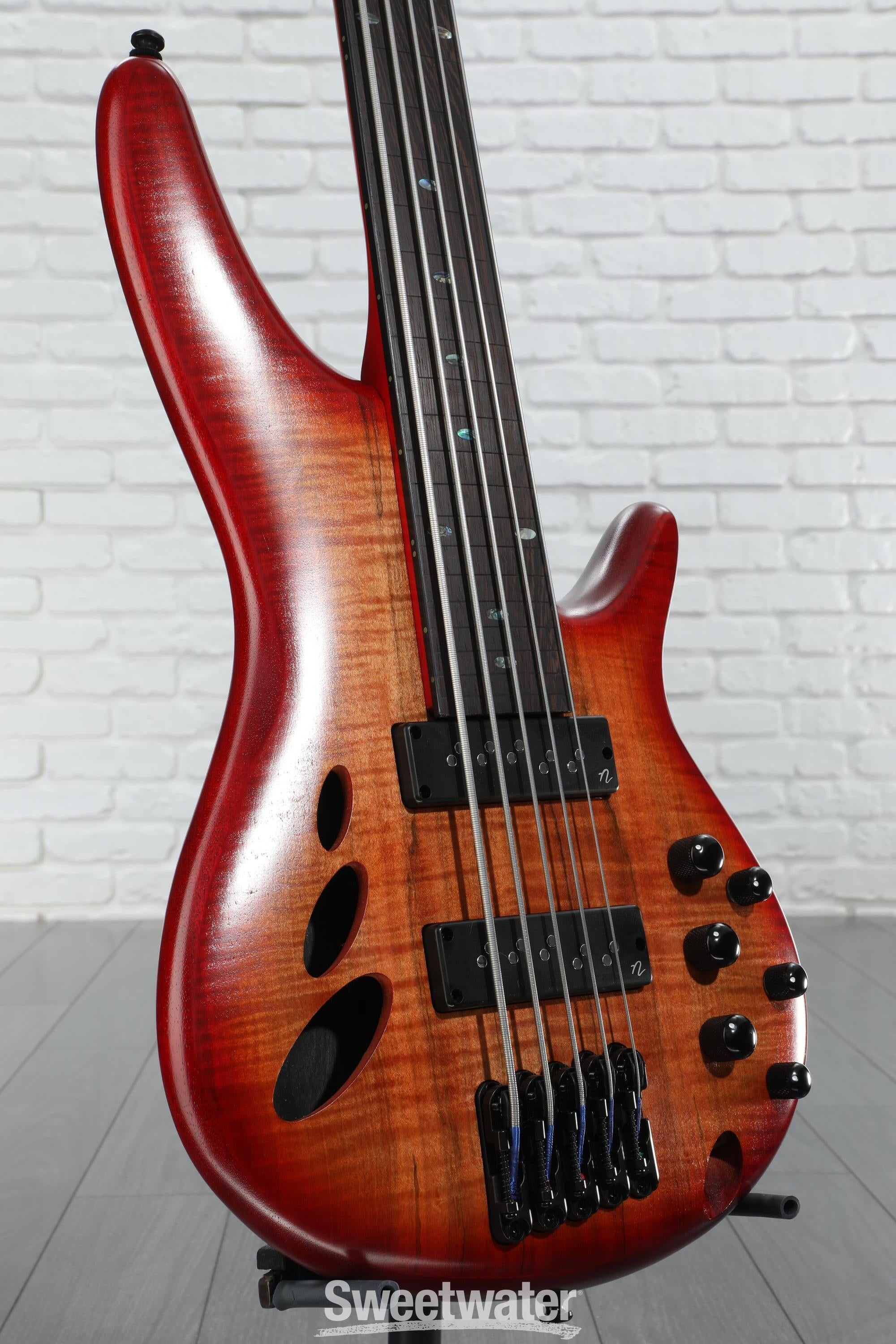Ibanez SR Bass Workshop Fretless 5-string Electric Bass - Brown Topaz ...