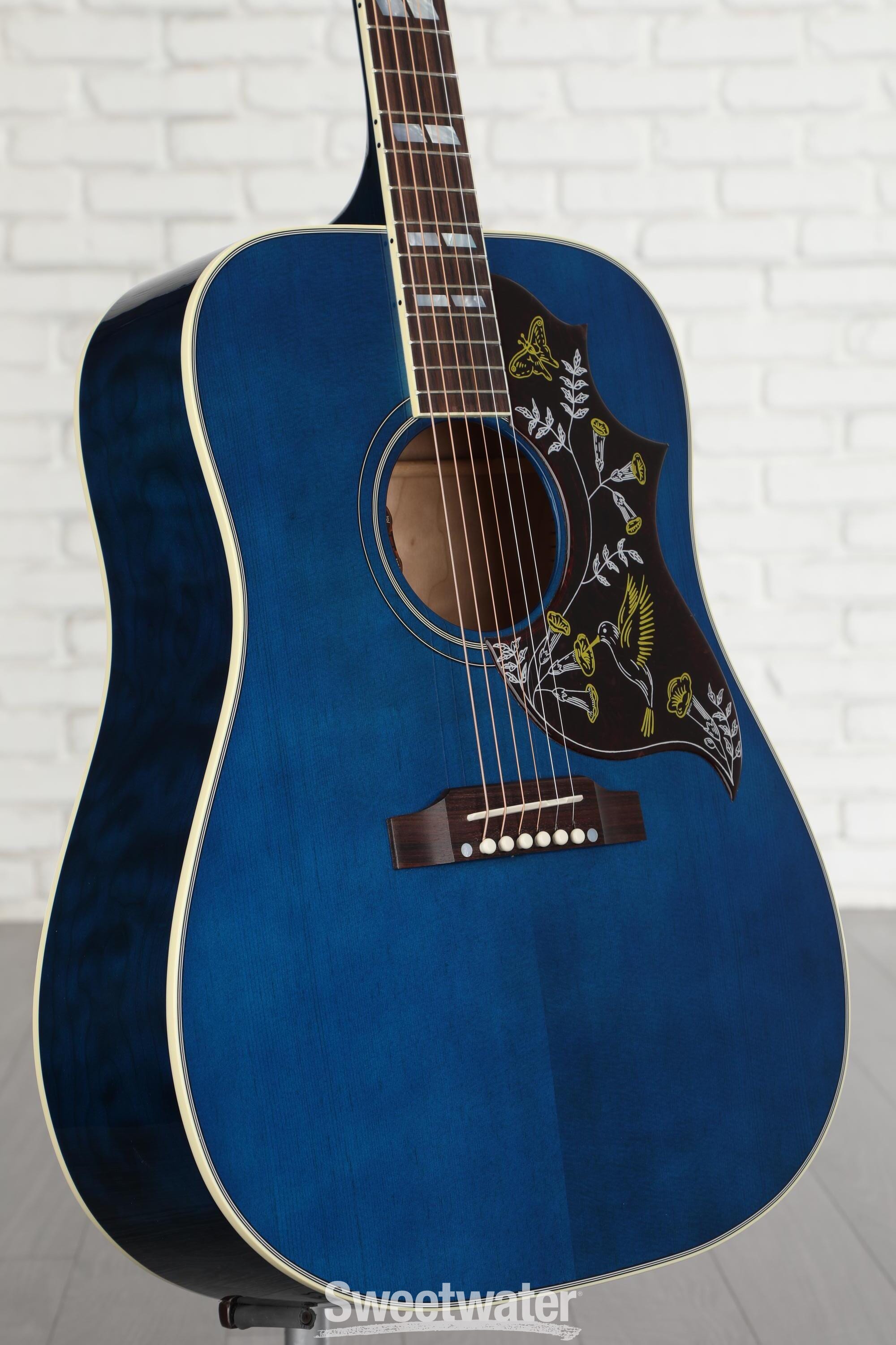Gibson Acoustic Hummingbird Quilt Acoustic-electric Guitar - Viper Blue ...