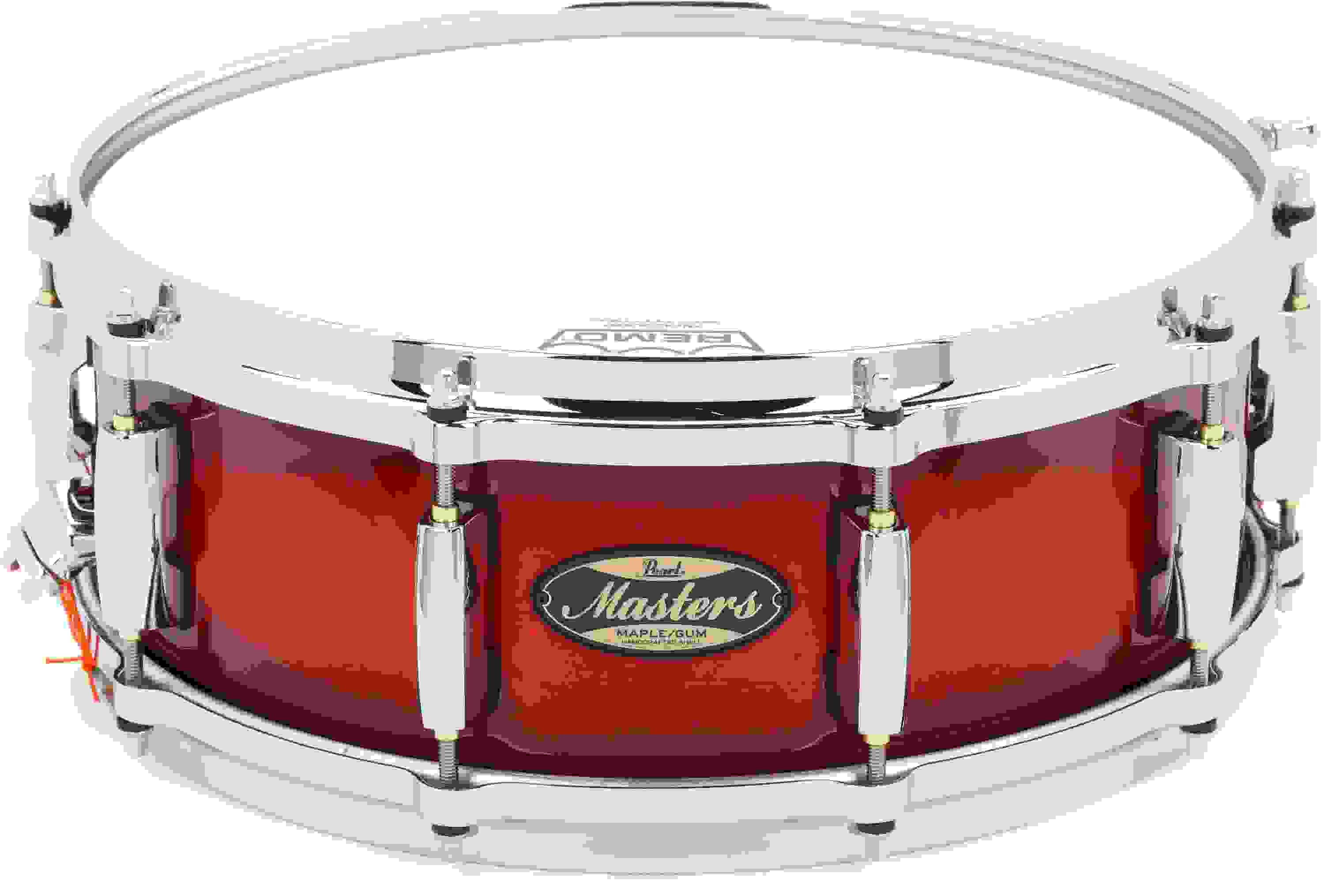 Pearl Masters Maple Gum Snare Drum - 5 x 14-inch - Deep Redburst ...