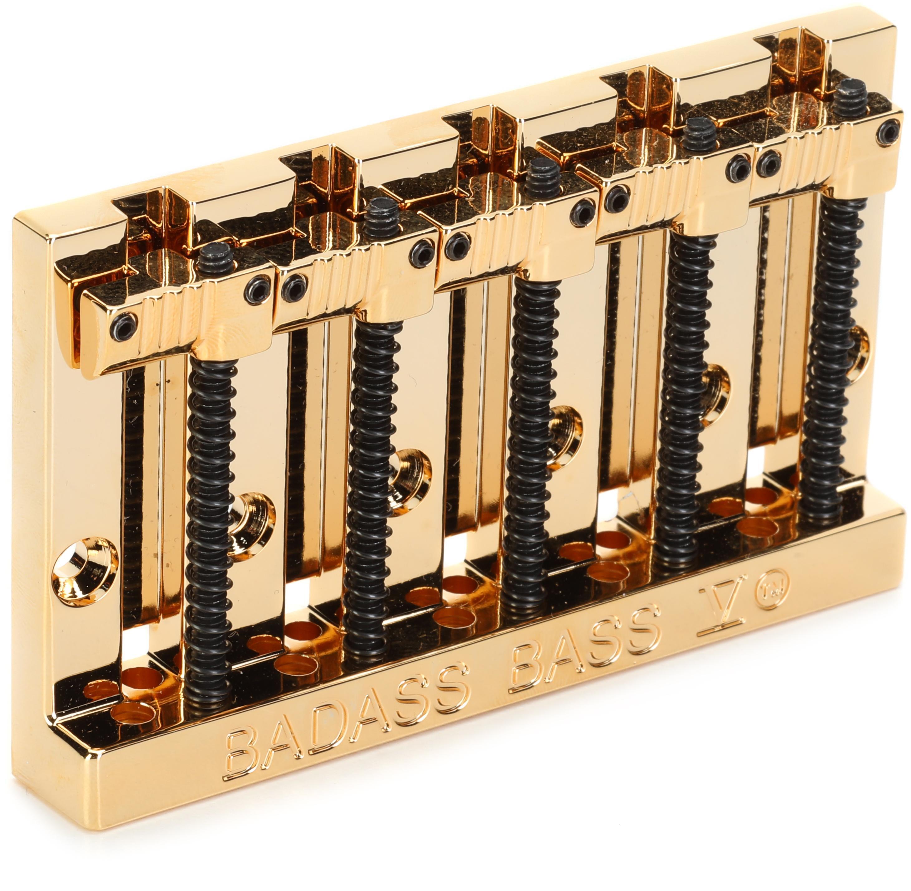 Leo Quan Badass V 5-String High-mass Bass Bridge - Gold | Sweetwater