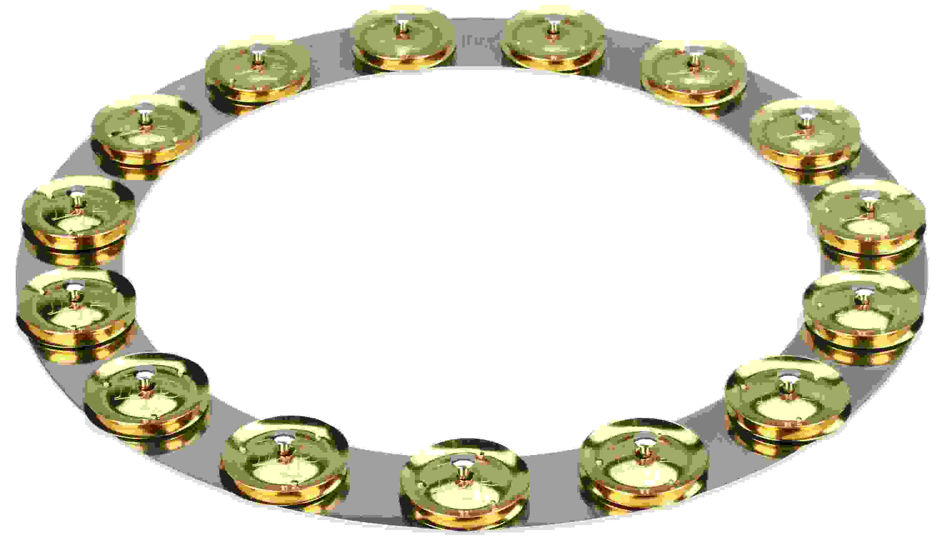 Latin Percussion 14-inch Tambo-Ring - Stainless Steel with Brass Jingles | Sweetwater