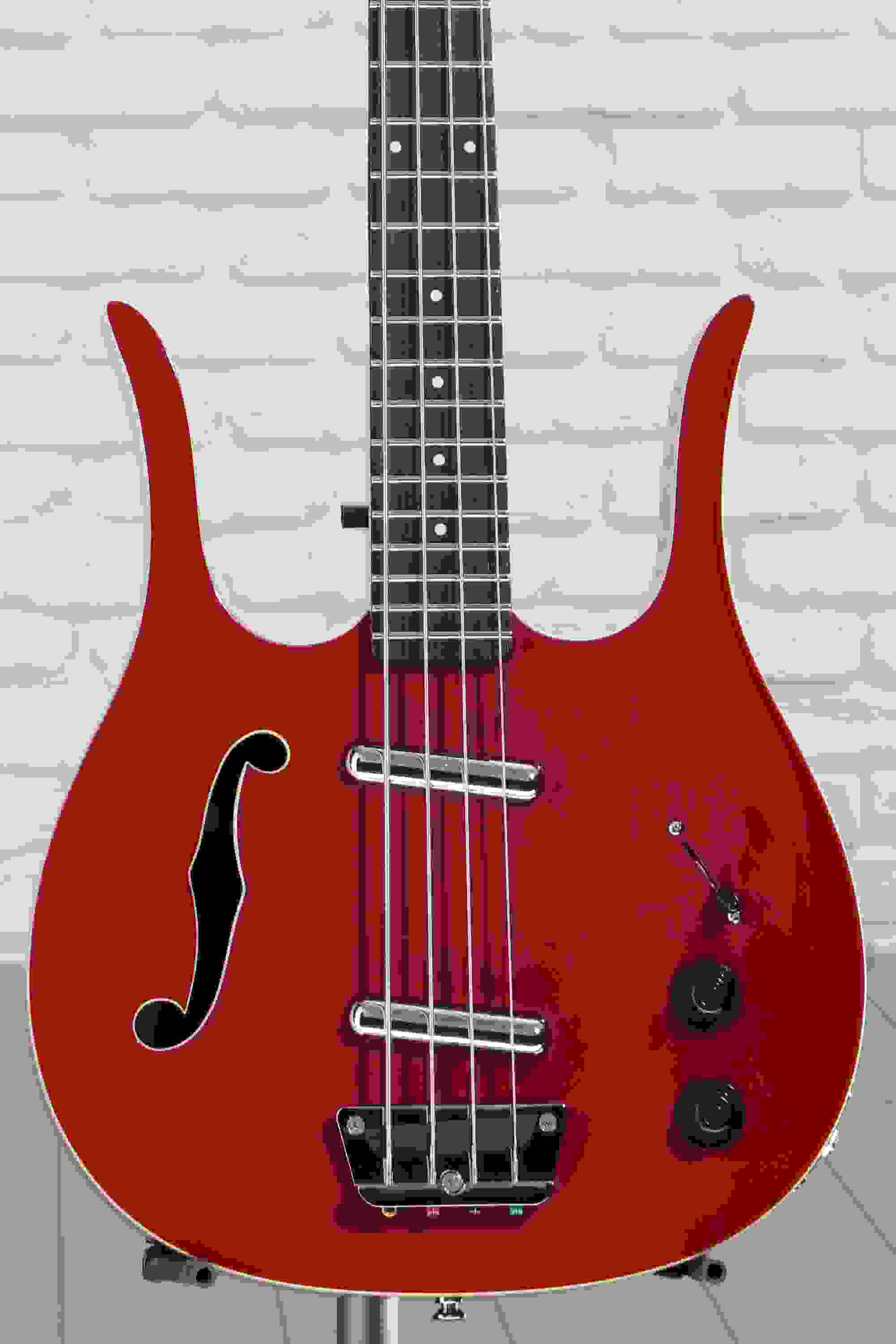 Danelectro Red Hot Longhorn Semi-hollowbody Bass Guitar - Red Reviews ...