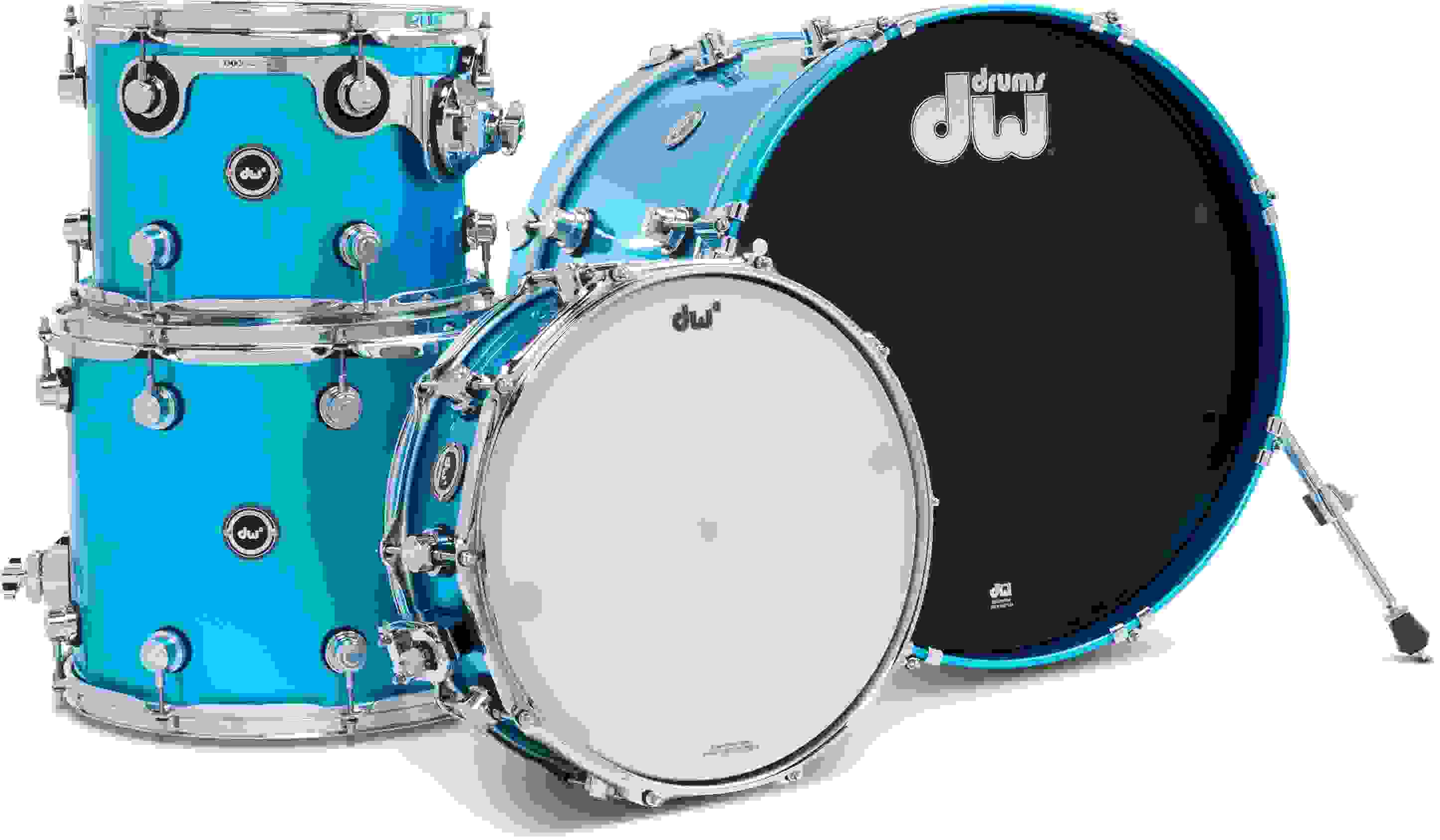 DW DWe 4-piece Shell Pack - Laser Blue Metallic Lacquer | Sweetwater