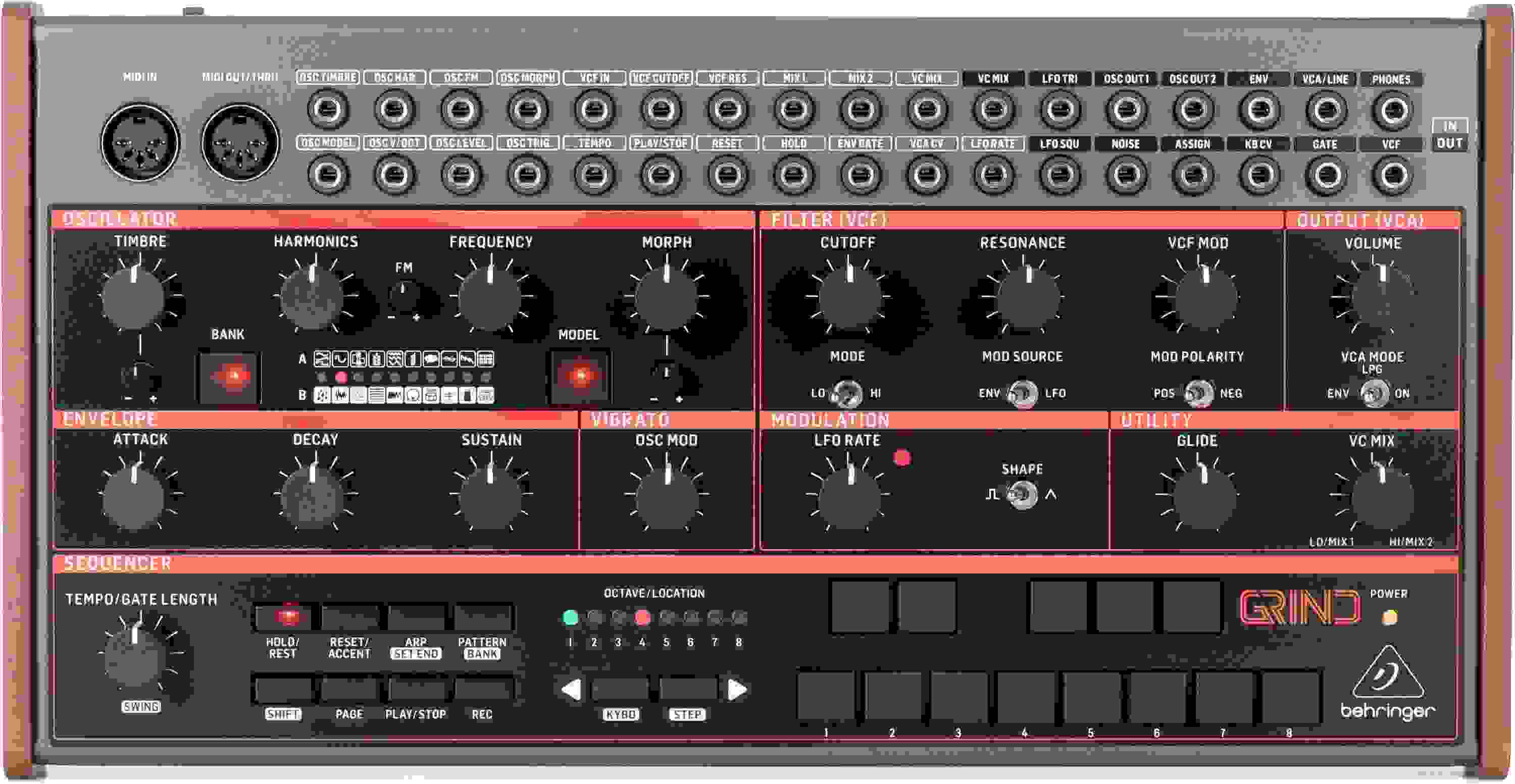 Behringer Grind Semi-modular Hybrid Multi-engine Synthesizer | Sweetwater