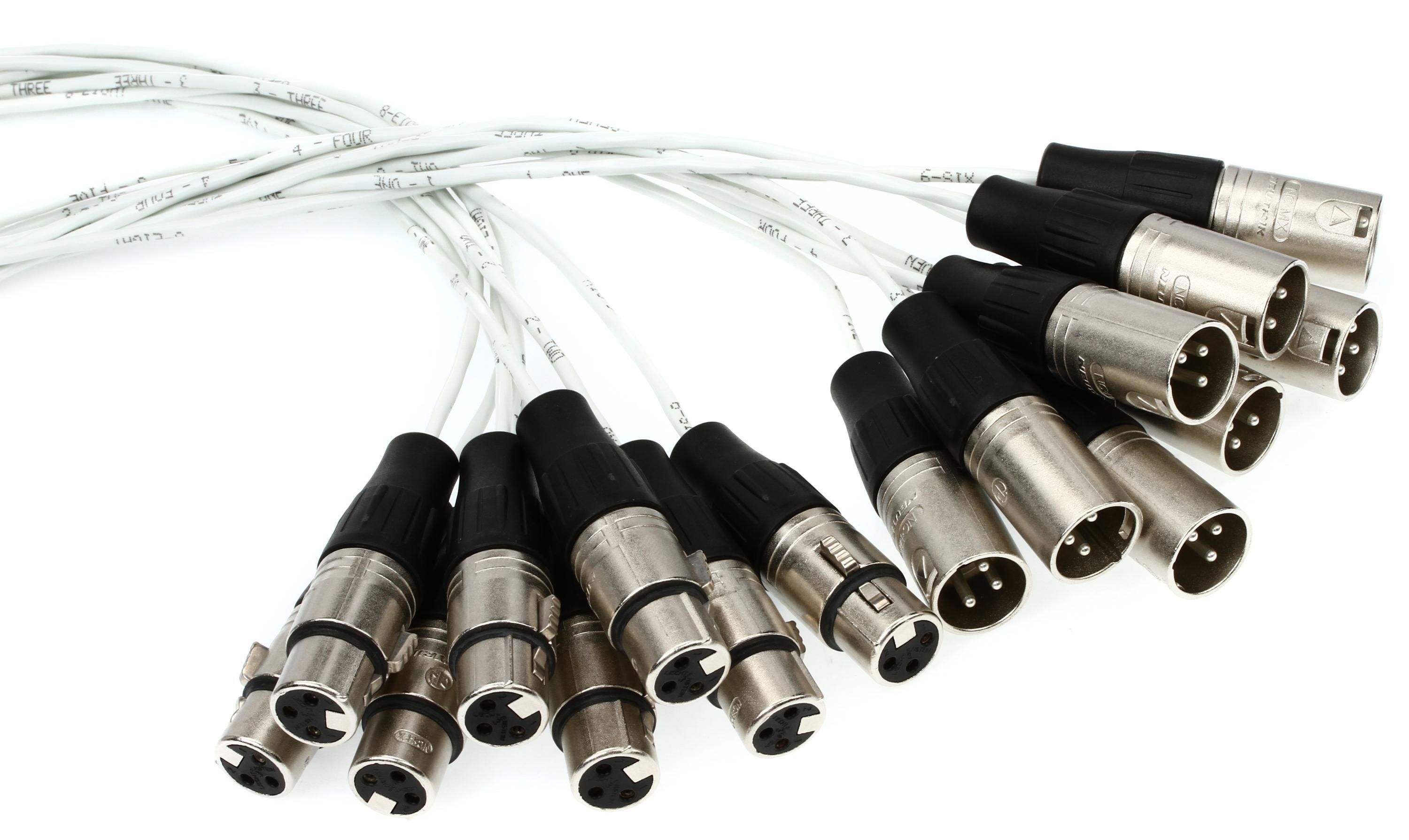 Pro Co MT8XFXM-10 8-channel XLR Female to XLR Male Snake - 10 foot ...