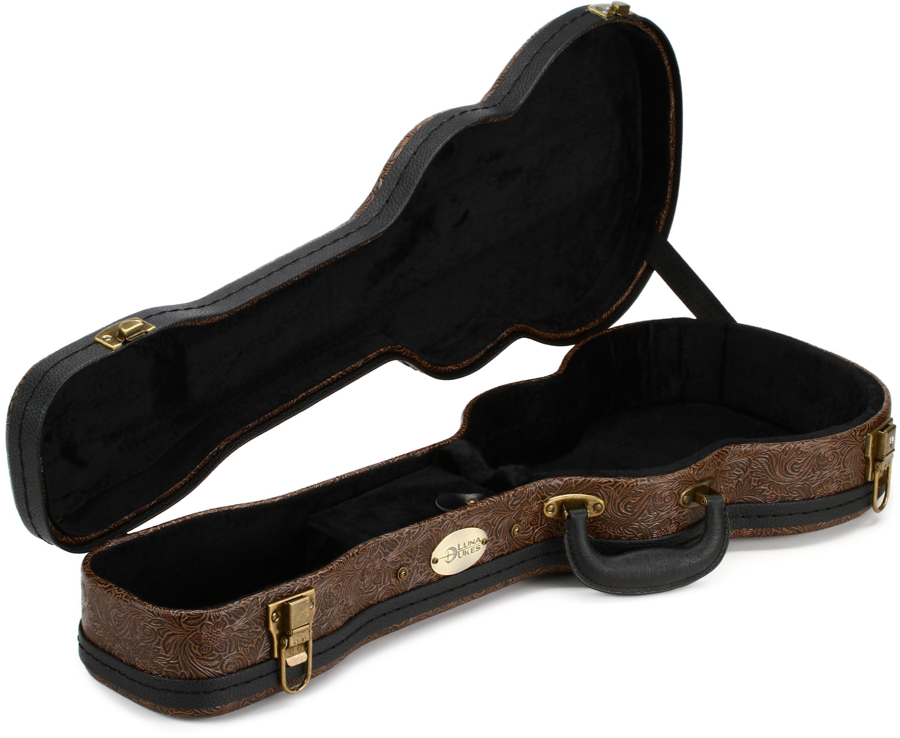 Luna Tooled Leather Ukulele Hard Case - Tenor | Sweetwater
