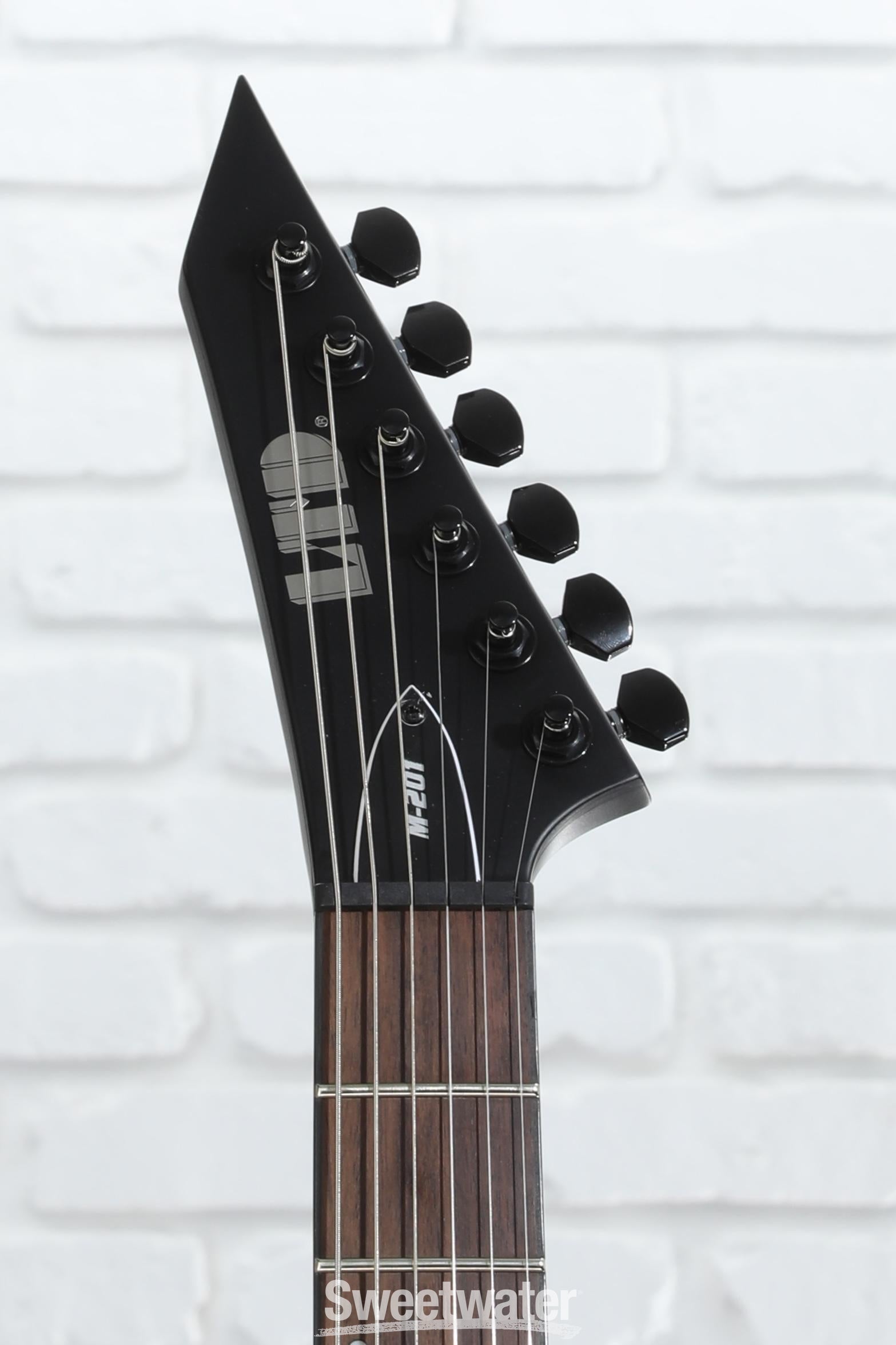 ESP LTD M-201 HT Electric Guitar - Black Satin | Sweetwater