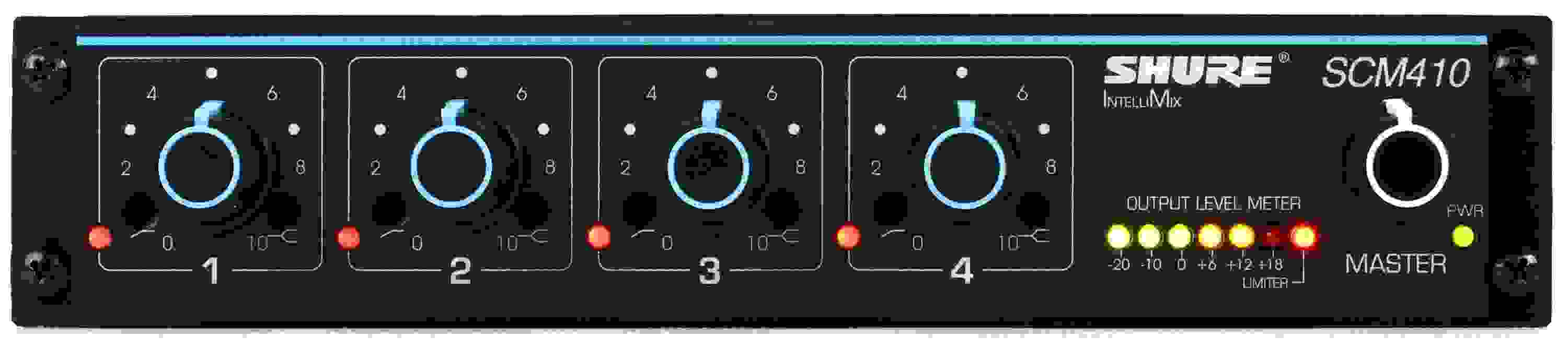 Shure SCM410 Auto Microphone Mixer | Sweetwater