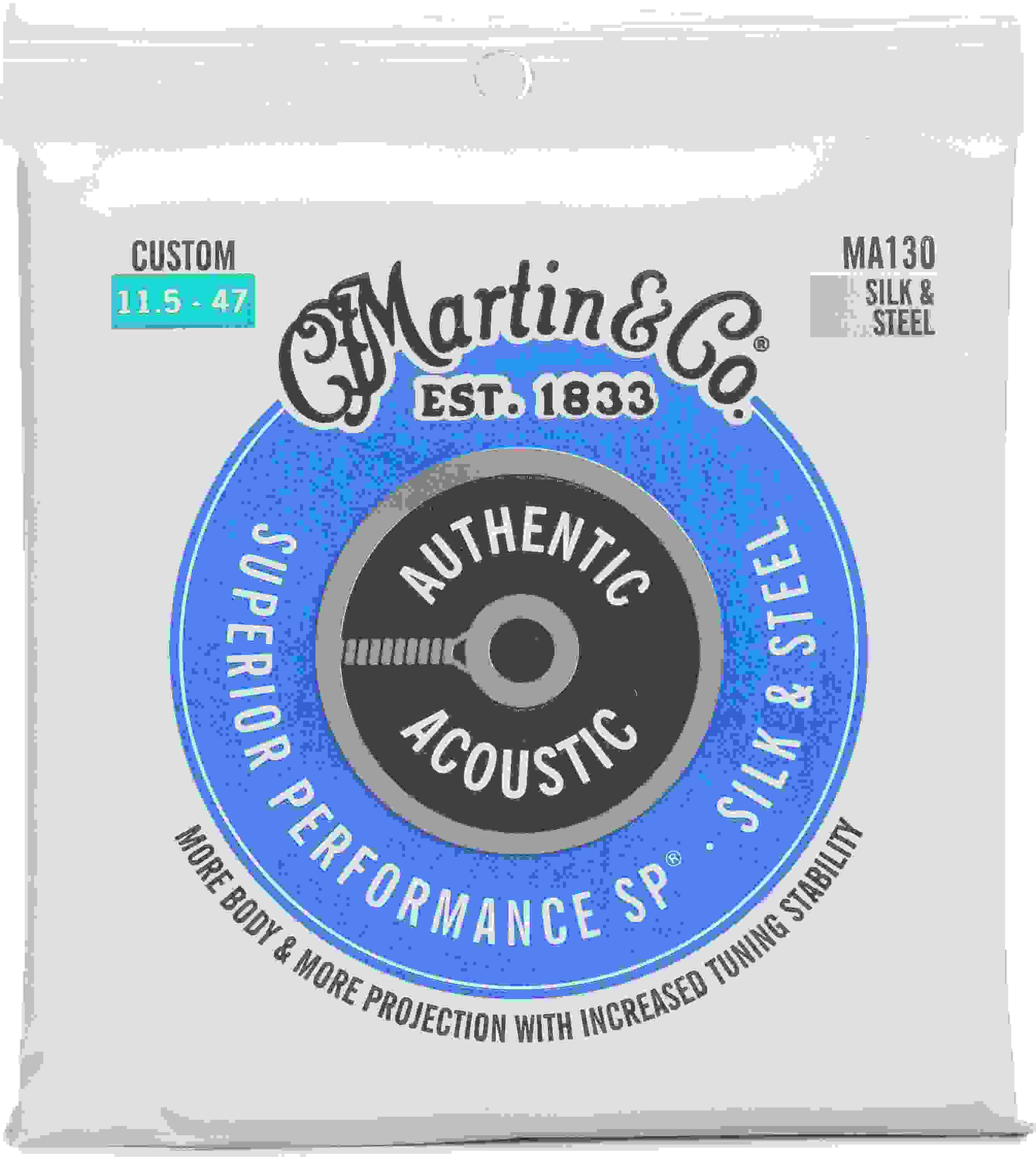 Martin MA130 Authentic Acoustic Superior Performance Silk and Steel ...