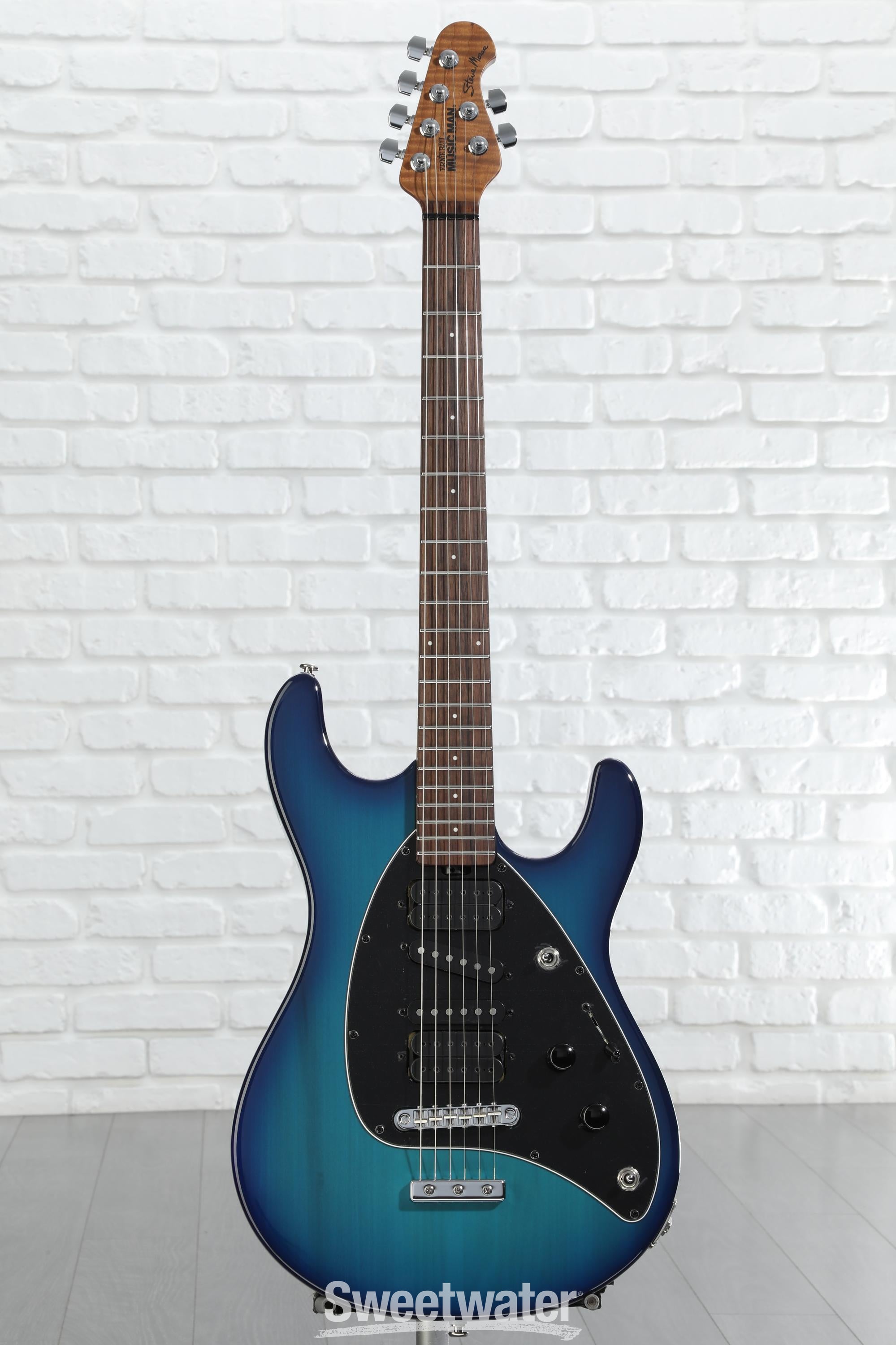 Ernie Ball Music Man Steve Morse Signature Electric Guitar - Morse Blue ...