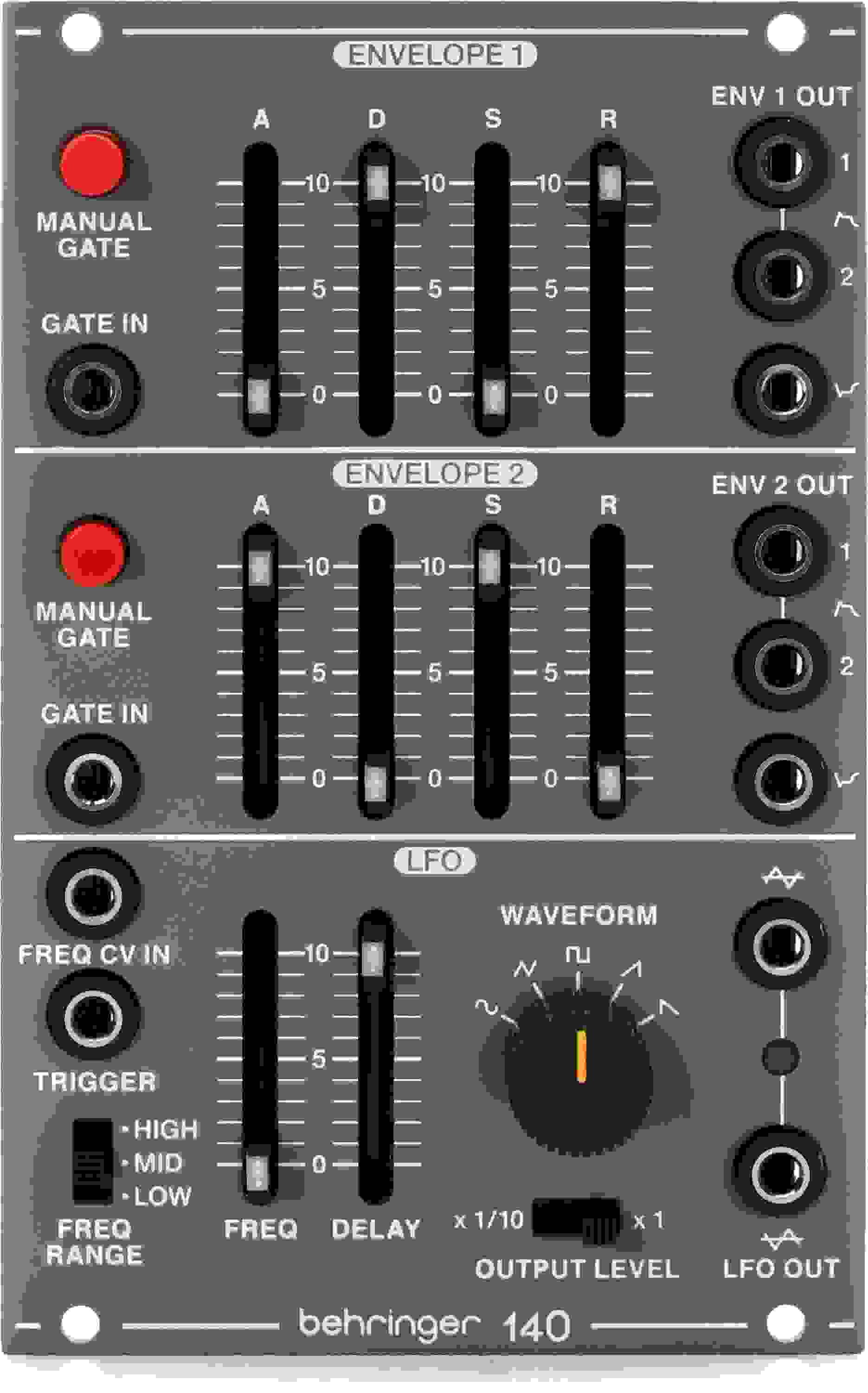 Behringer 140 Dual Envelope/LFO Eurorack Module | Sweetwater