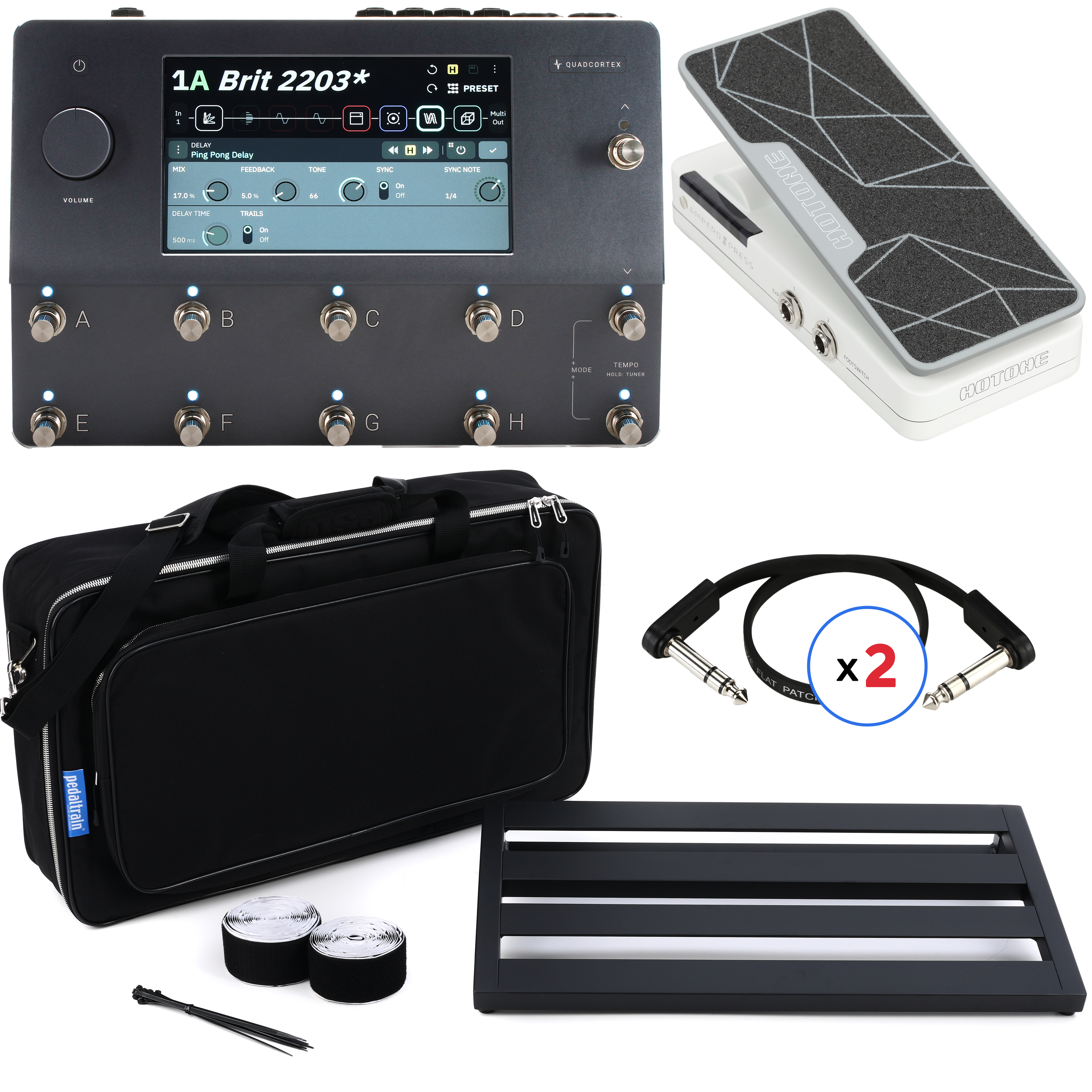 Neural DSP Quad Cortex Quad-Core Digital Effects Modeler/Profiling Floorboard Pedalboard Bundle ...