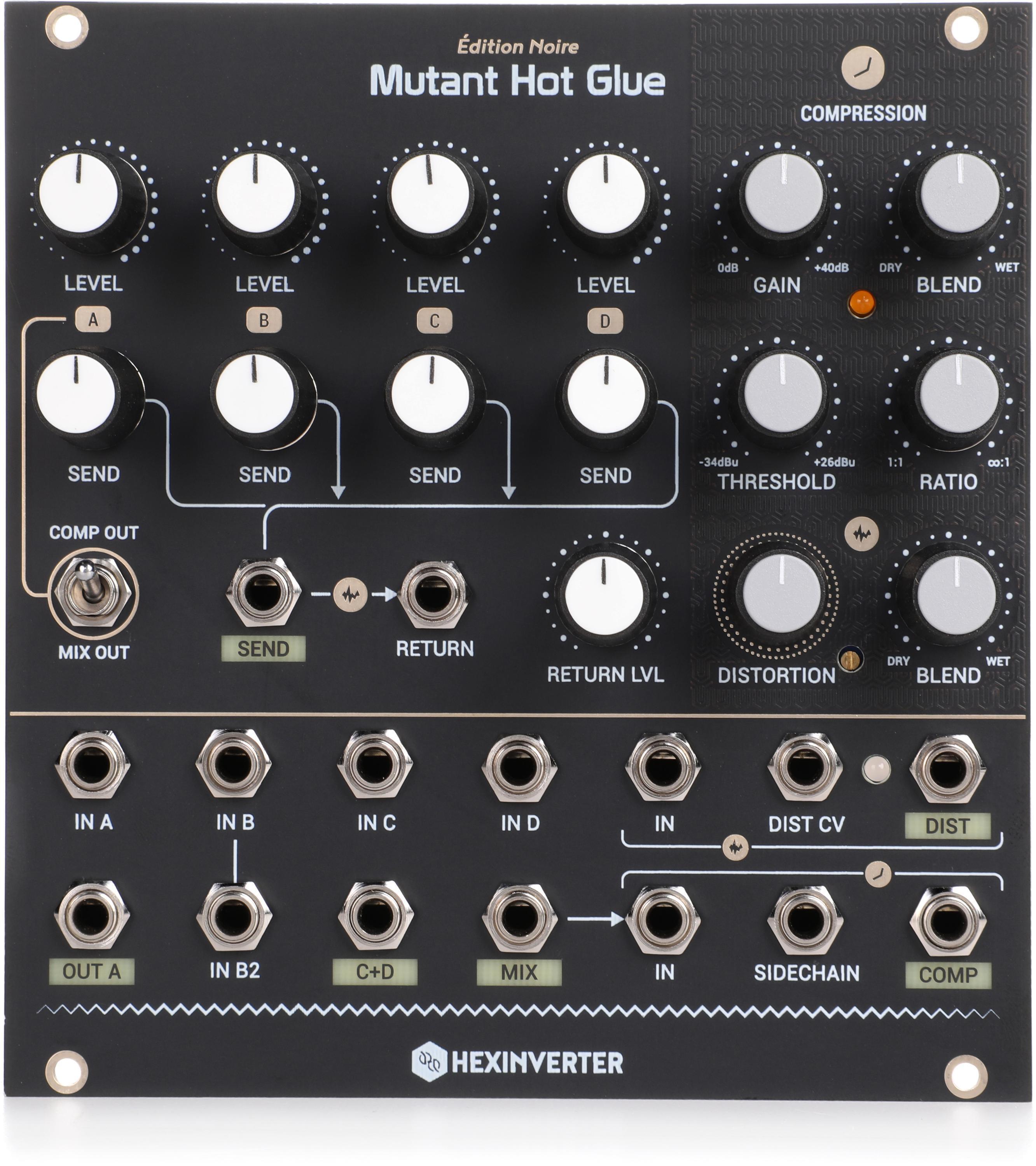Erica Synths Hexinverter Mutant Hot Glue 4-channel Effects Mixer ...