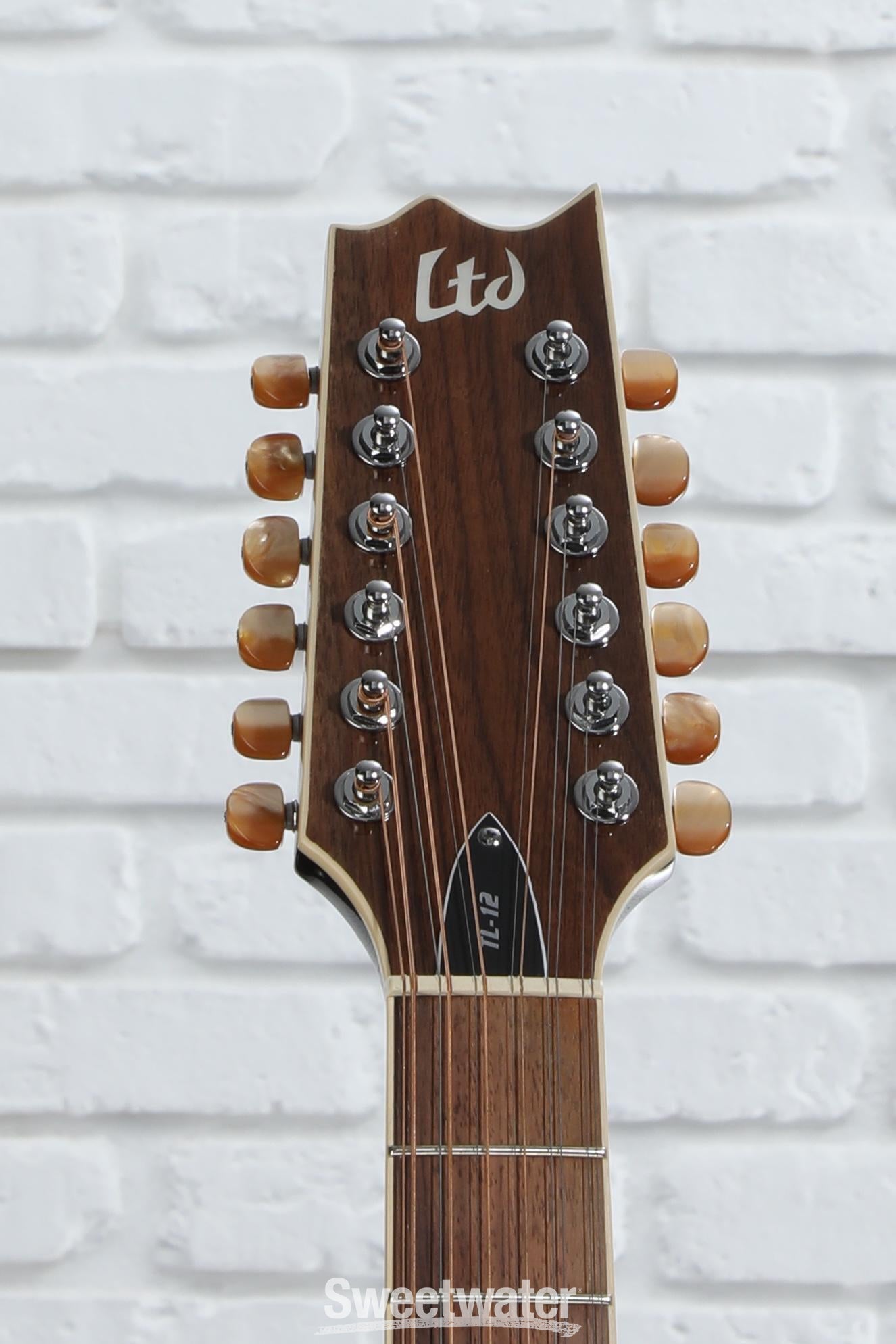 ESP LTD TL-12 12-string Acoustic-electric Guitar - Black | Sweetwater