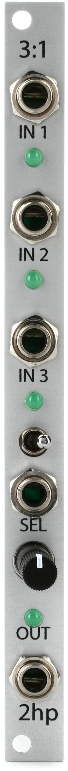 2HP 3:1 Eurorack Gate Switch Module - Silver | Sweetwater