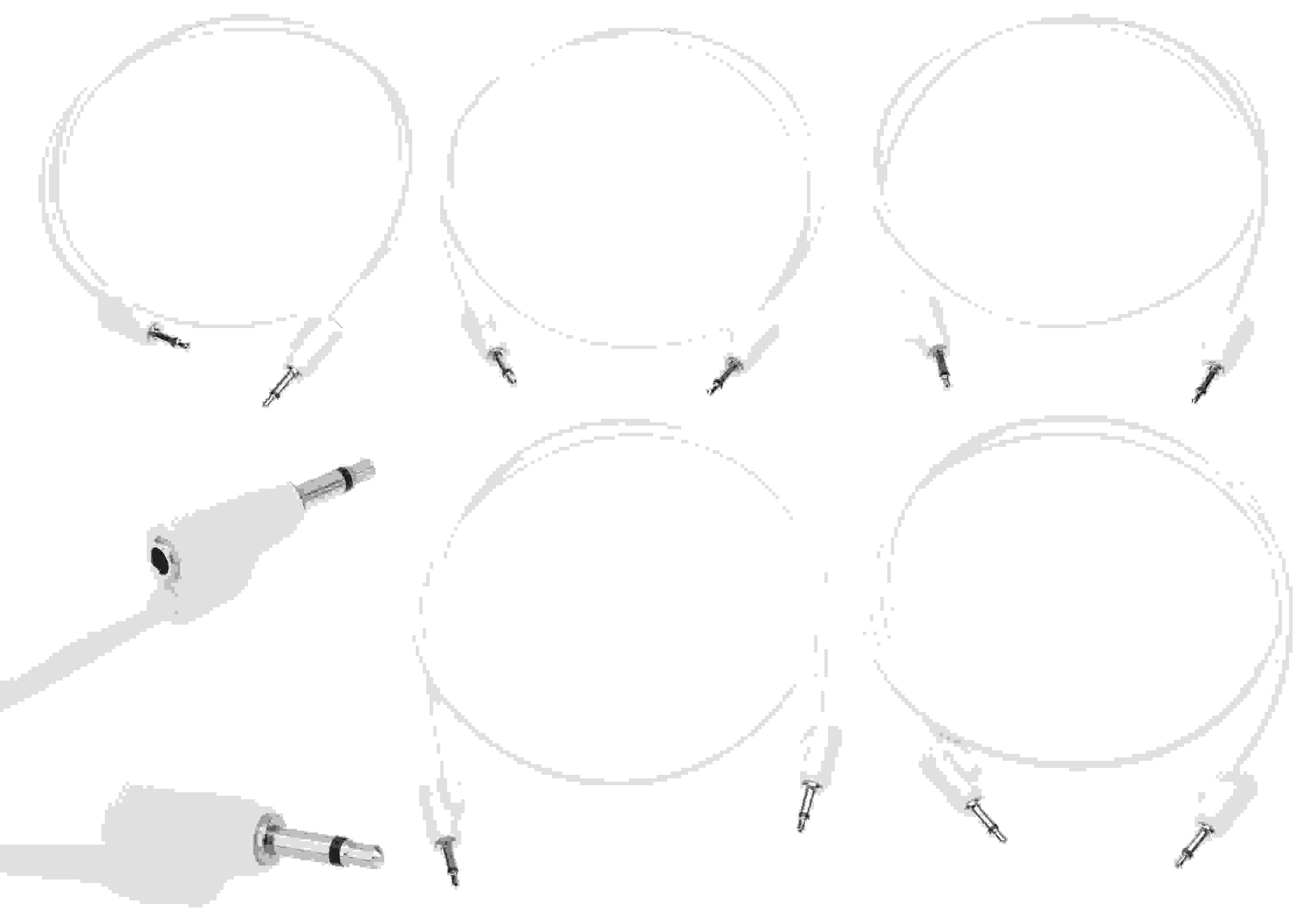 Tiptop Audio Stackcable Eurorack Patch Cable - 75cm, White (5-pack ...