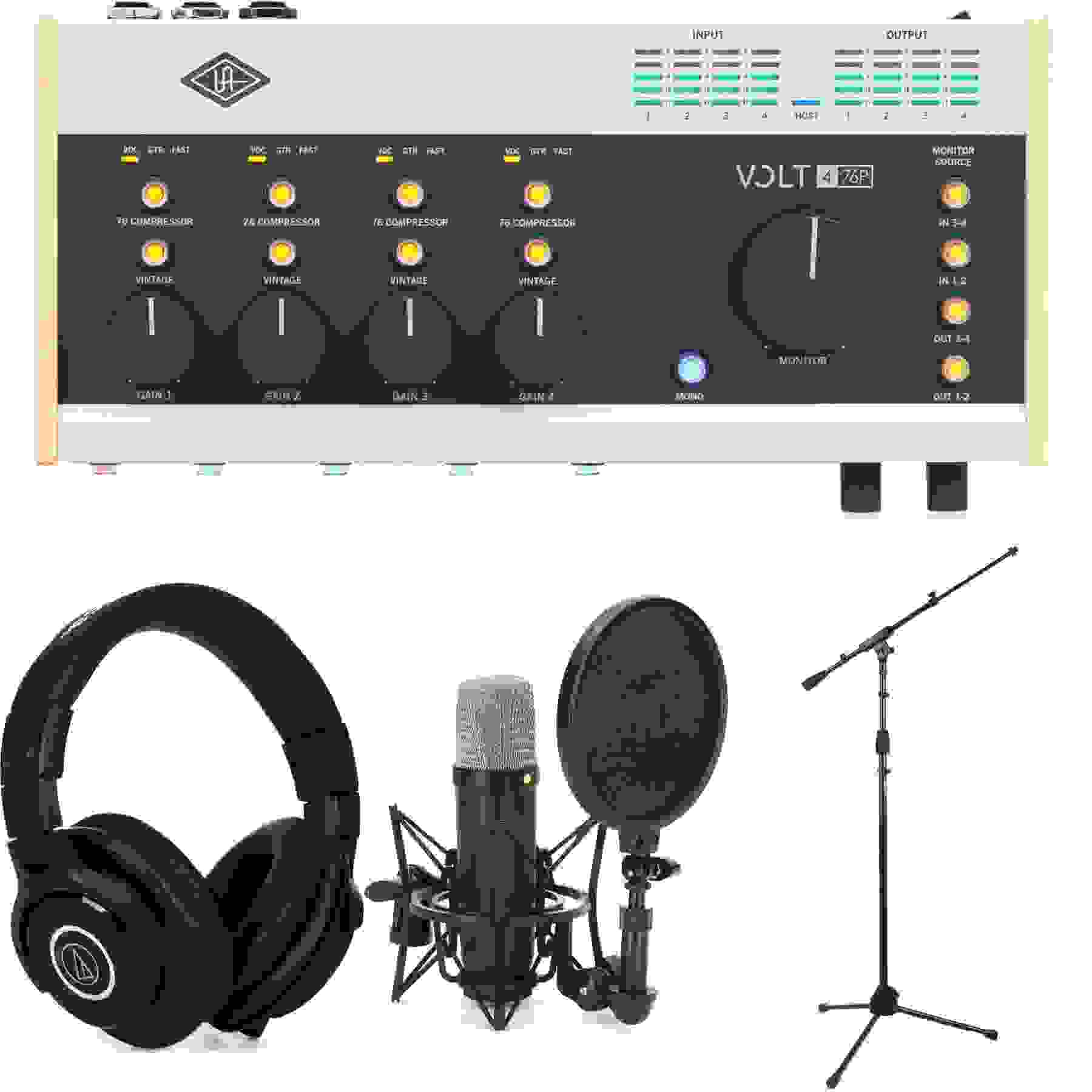 Universal Audio Volt 476P USB-C Audio Interface and Rode NT1 Mic Bundle ...