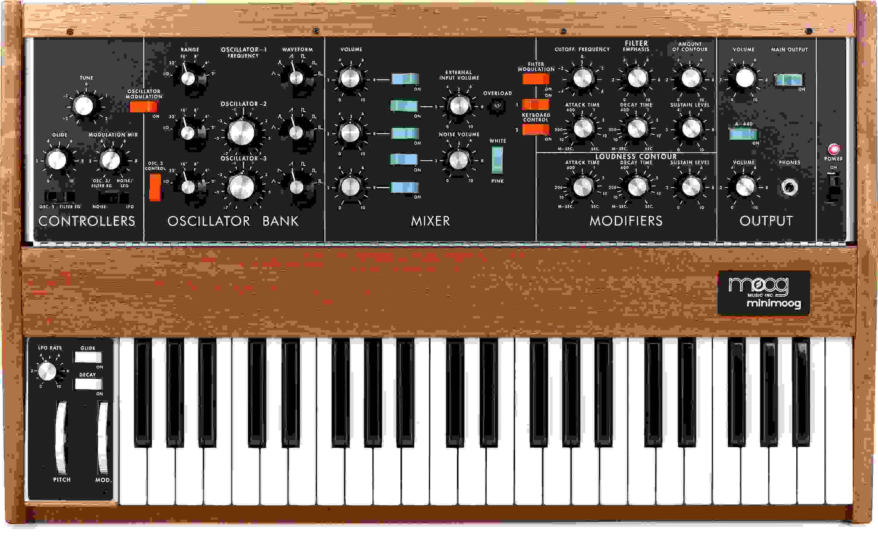 Moog Minimoog Model D Analog Synthesizer - Mahogany | Sweetwater