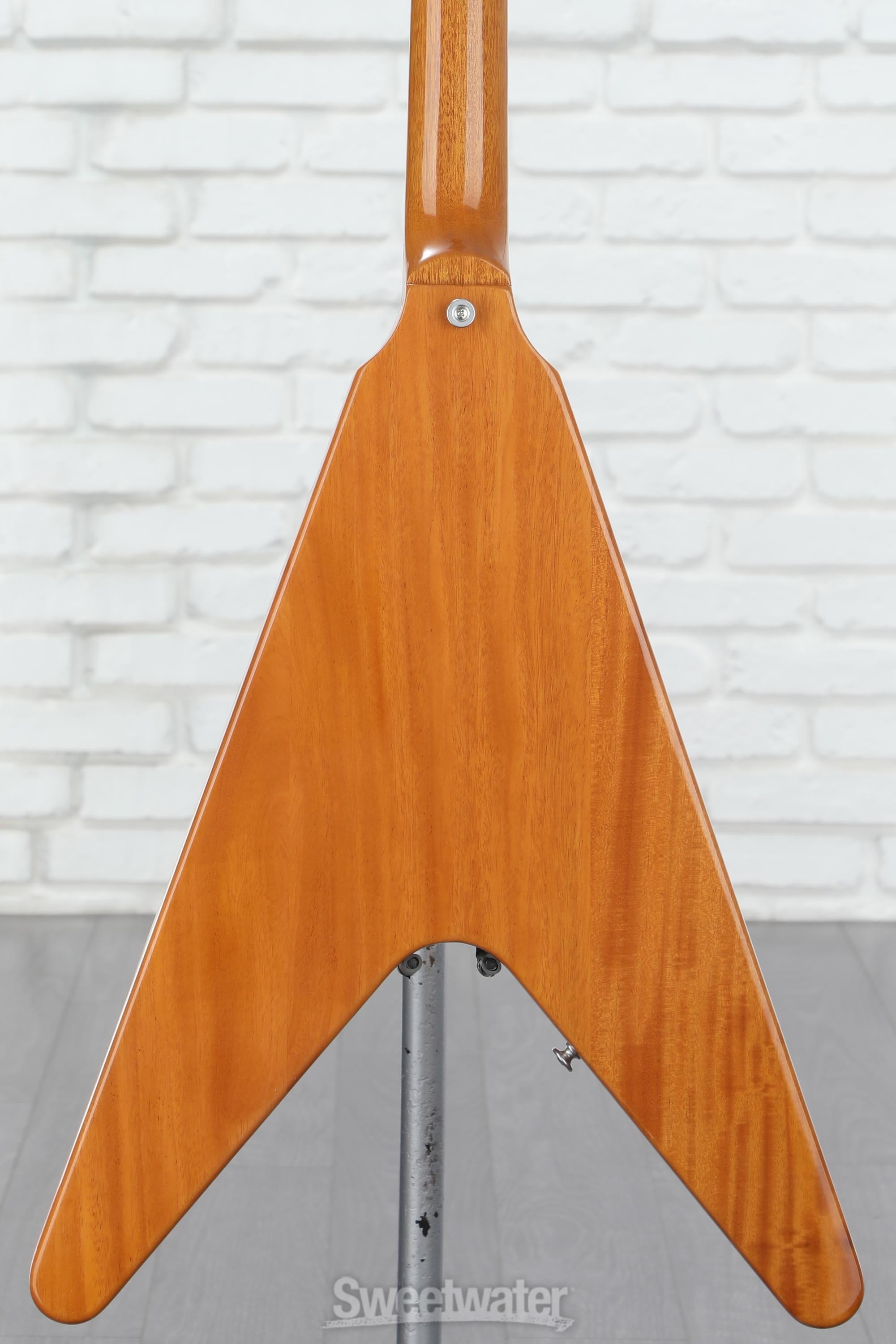 Gibson 70s Flying V Electric Guitar - Antique Natural | Sweetwater