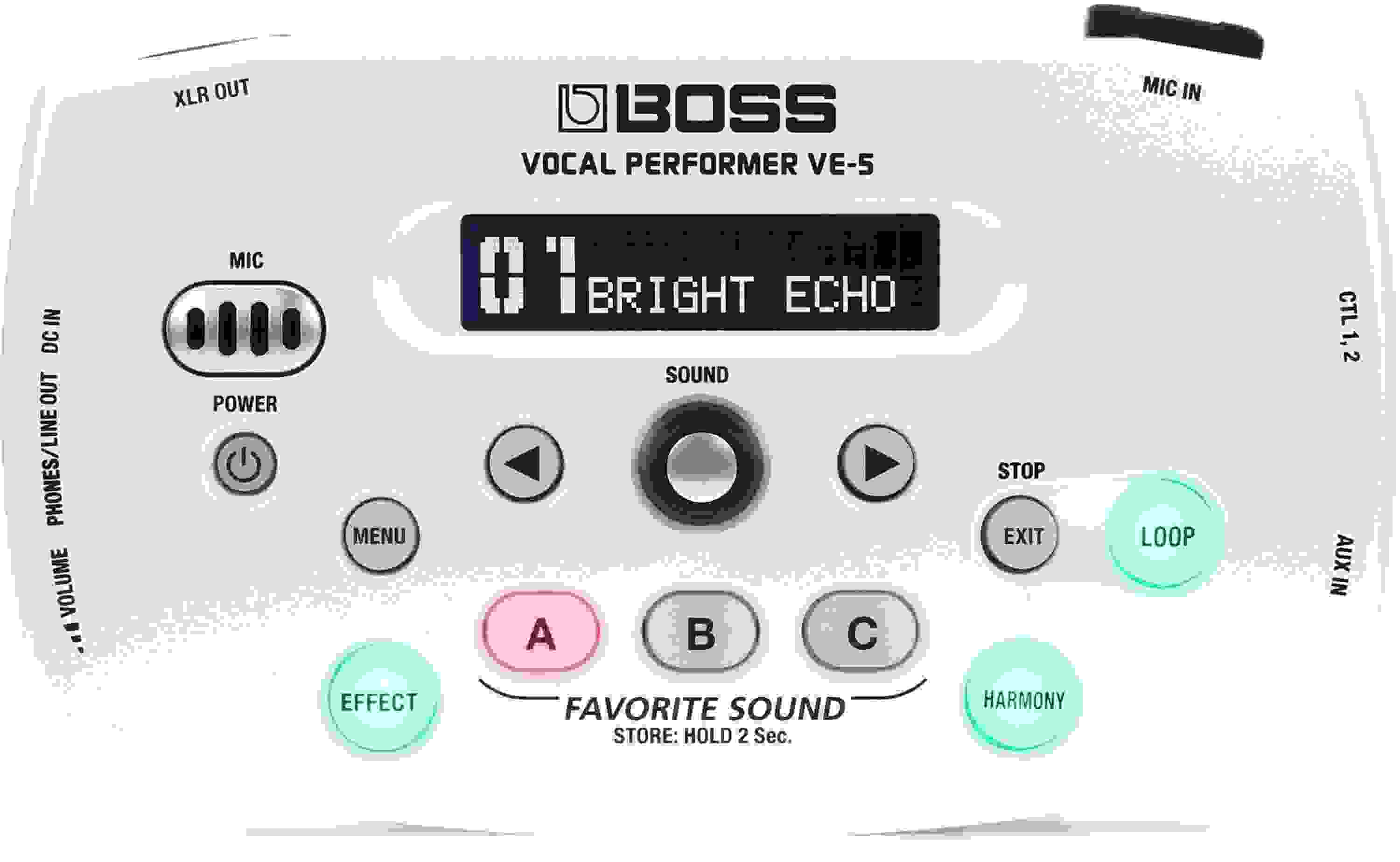 Boss VE-5 Vocal Performer - White | Sweetwater