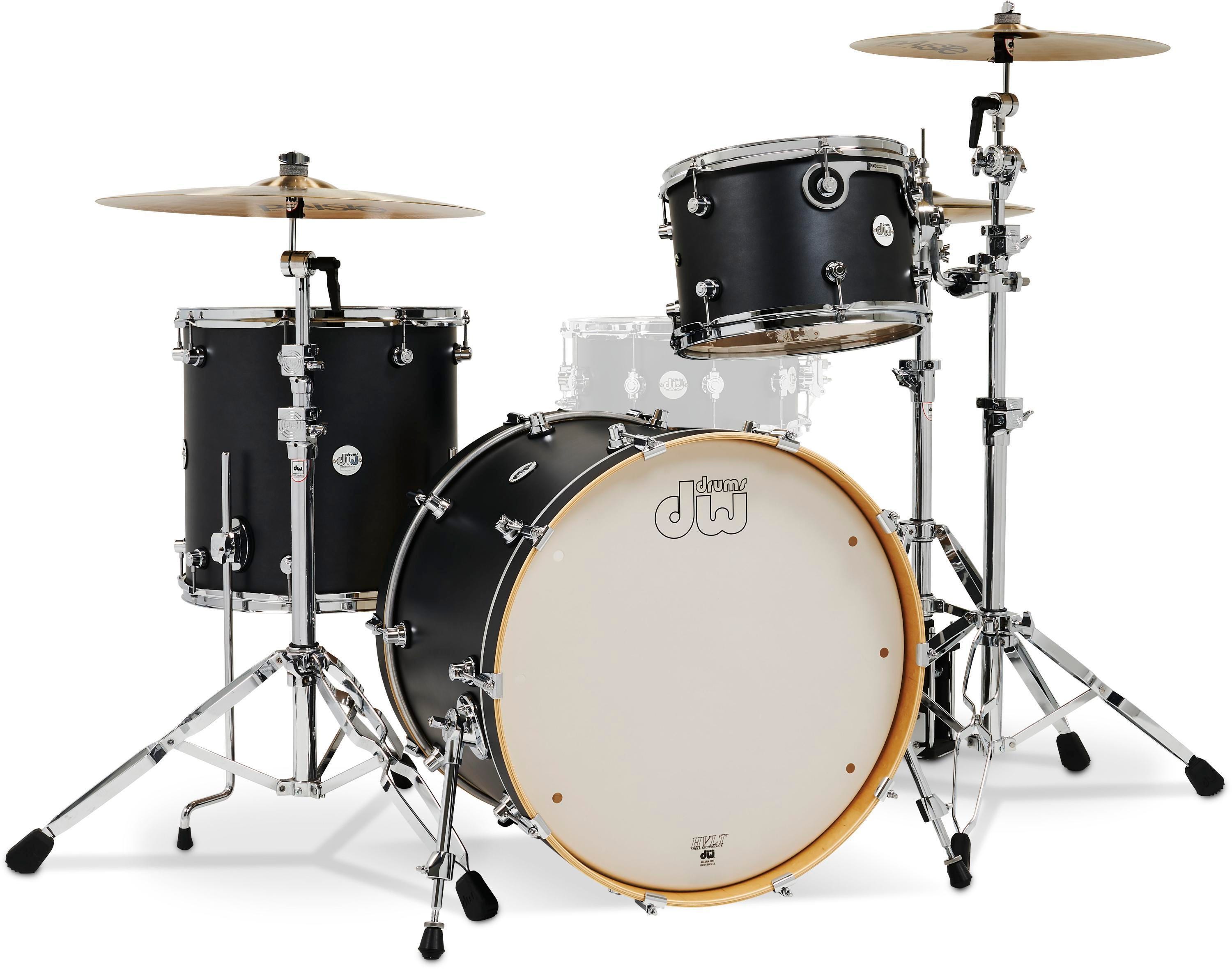 DW Design Series 3-piece Shell Pack - Iron Satin Metallic | Sweetwater