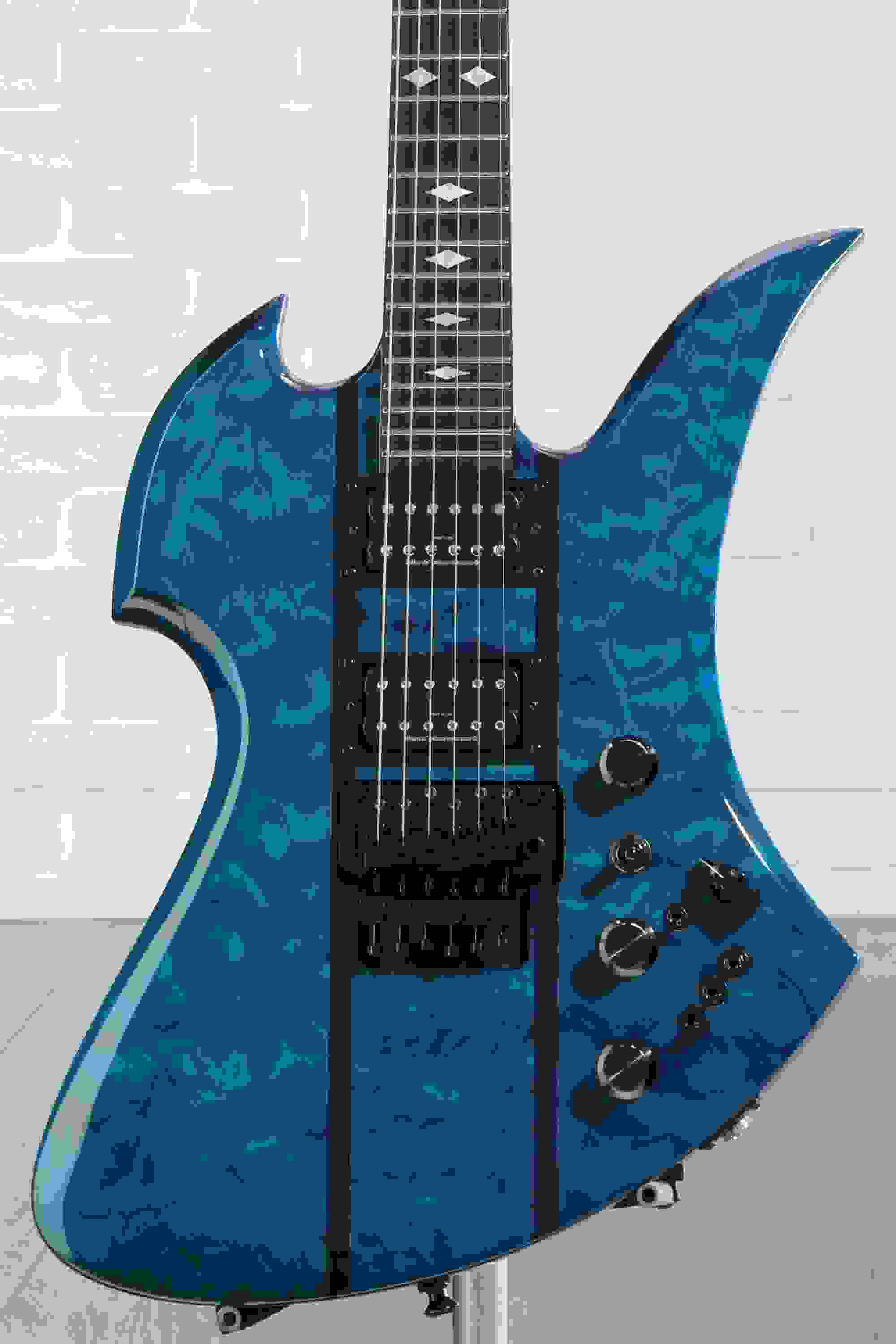 B.C. Rich USA Handcrafted Mockingbird SL Electric Guitar - Trans Blue | Sweetwater