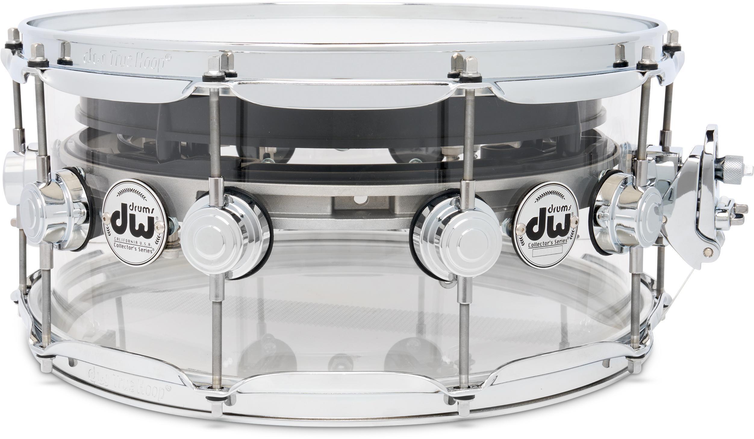 DW Collector's Series Acrylic Snare Drum with Zikit System - 6.5 inches ...