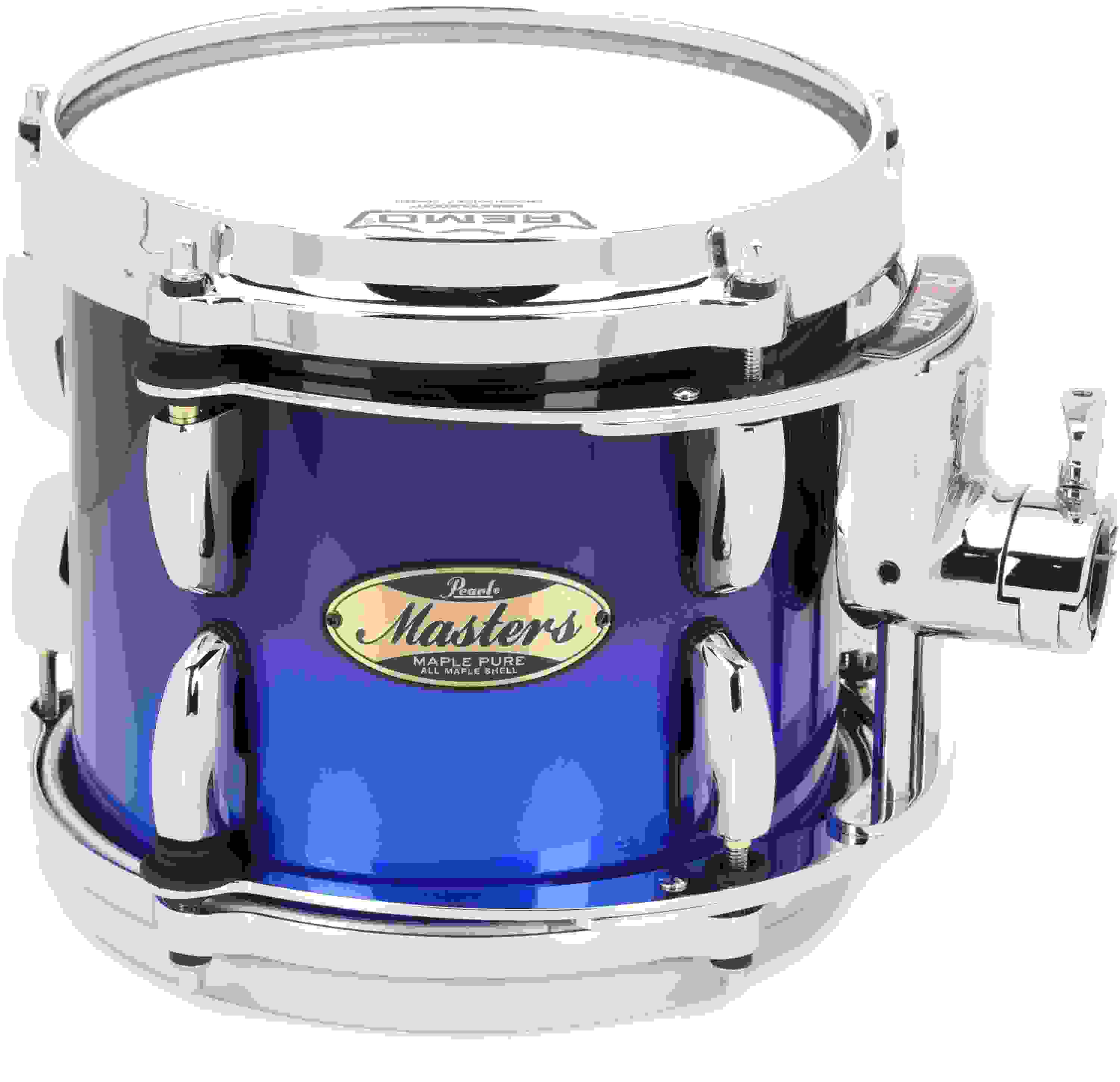 Pearl Masters Maple Pure Tom with Standard Mount - 7 x 8 inch - Kobalt ...