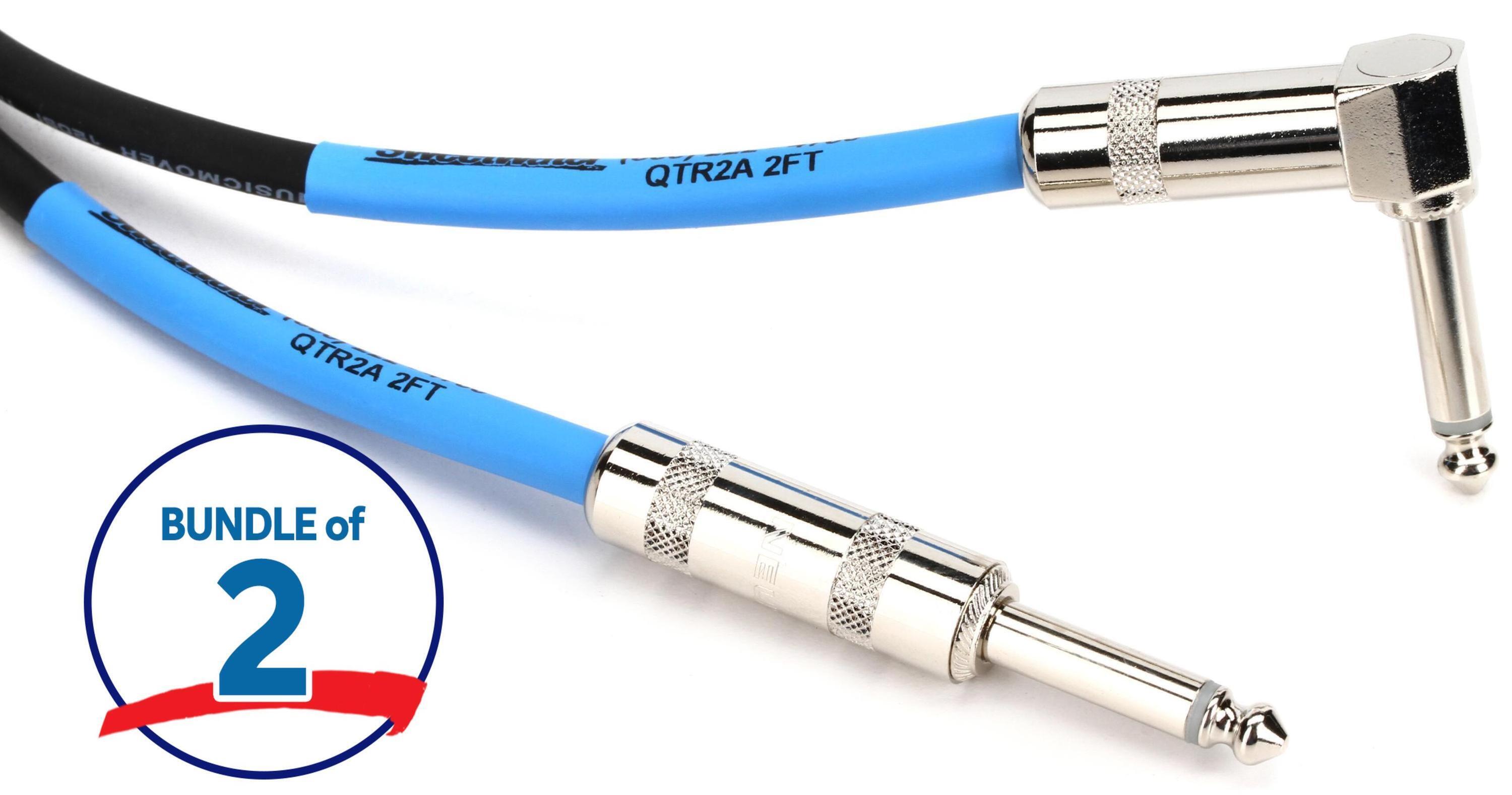 Pro Co EGL-2 Excellines Straight to Right Angle Patch Cable (2-Pack ...