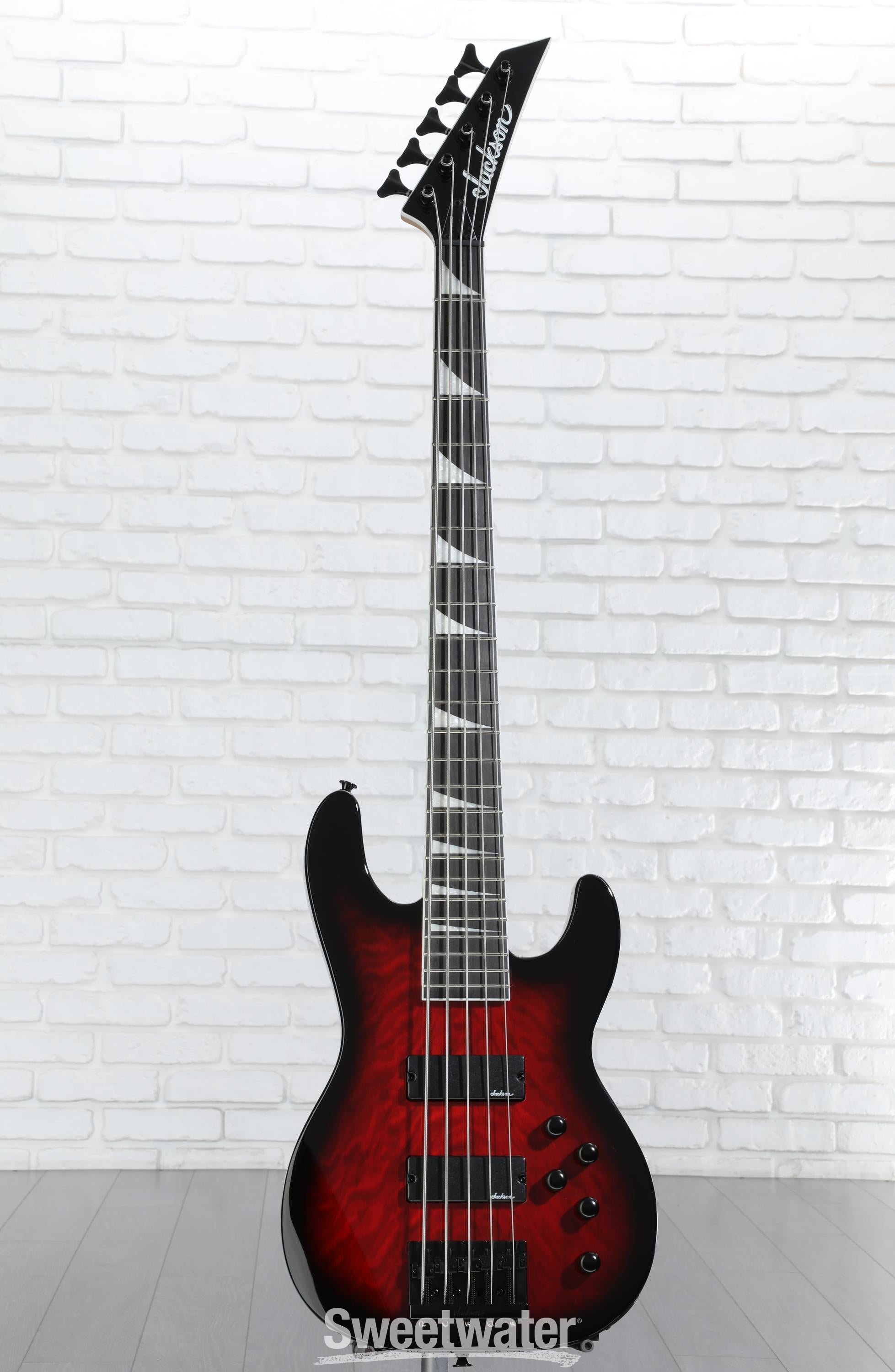 Jackson Concert Bass JS3VQ - Transparent Red Burst | Sweetwater