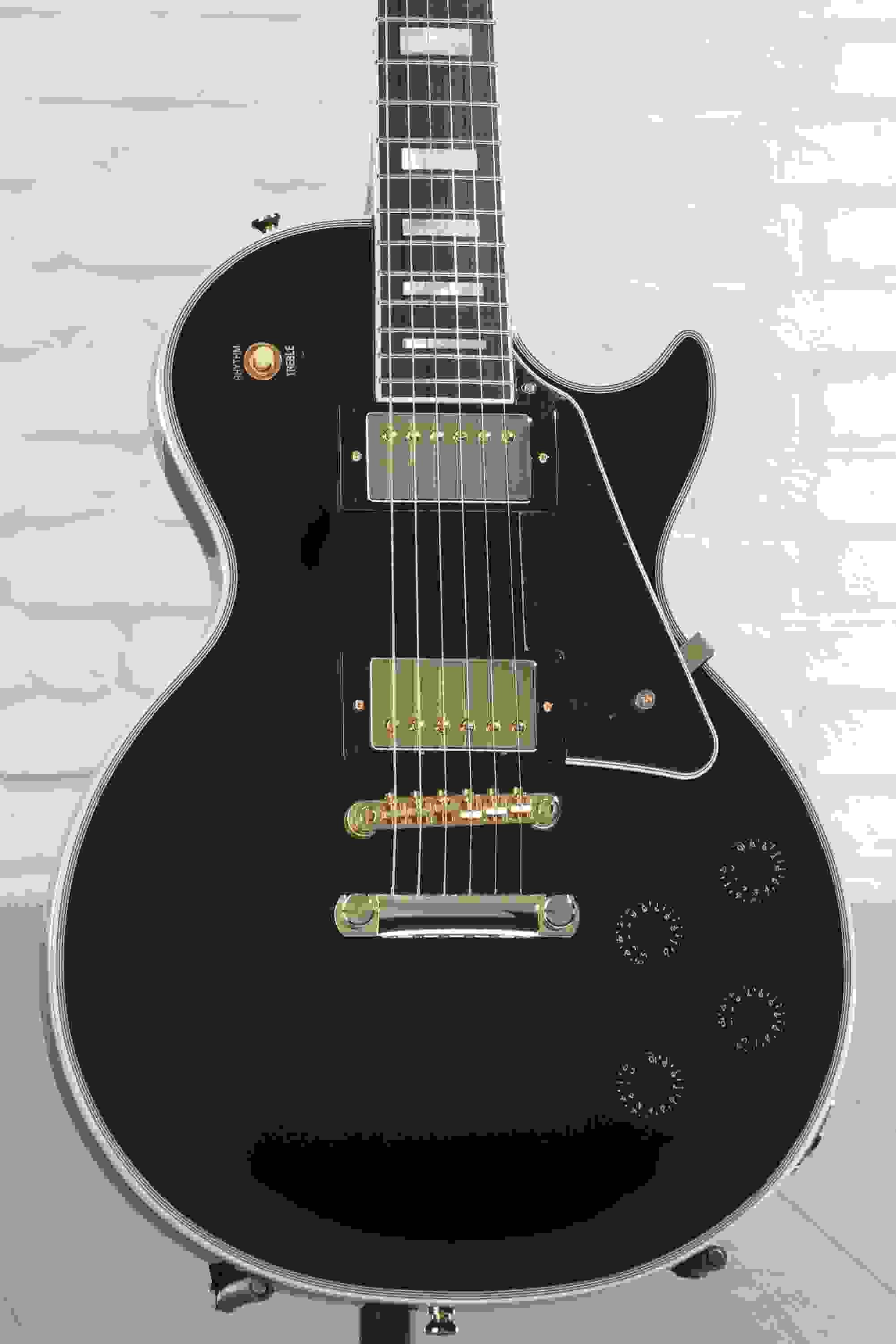 Epiphone Les Paul Custom Electric Guitar Ebony Sweetwater