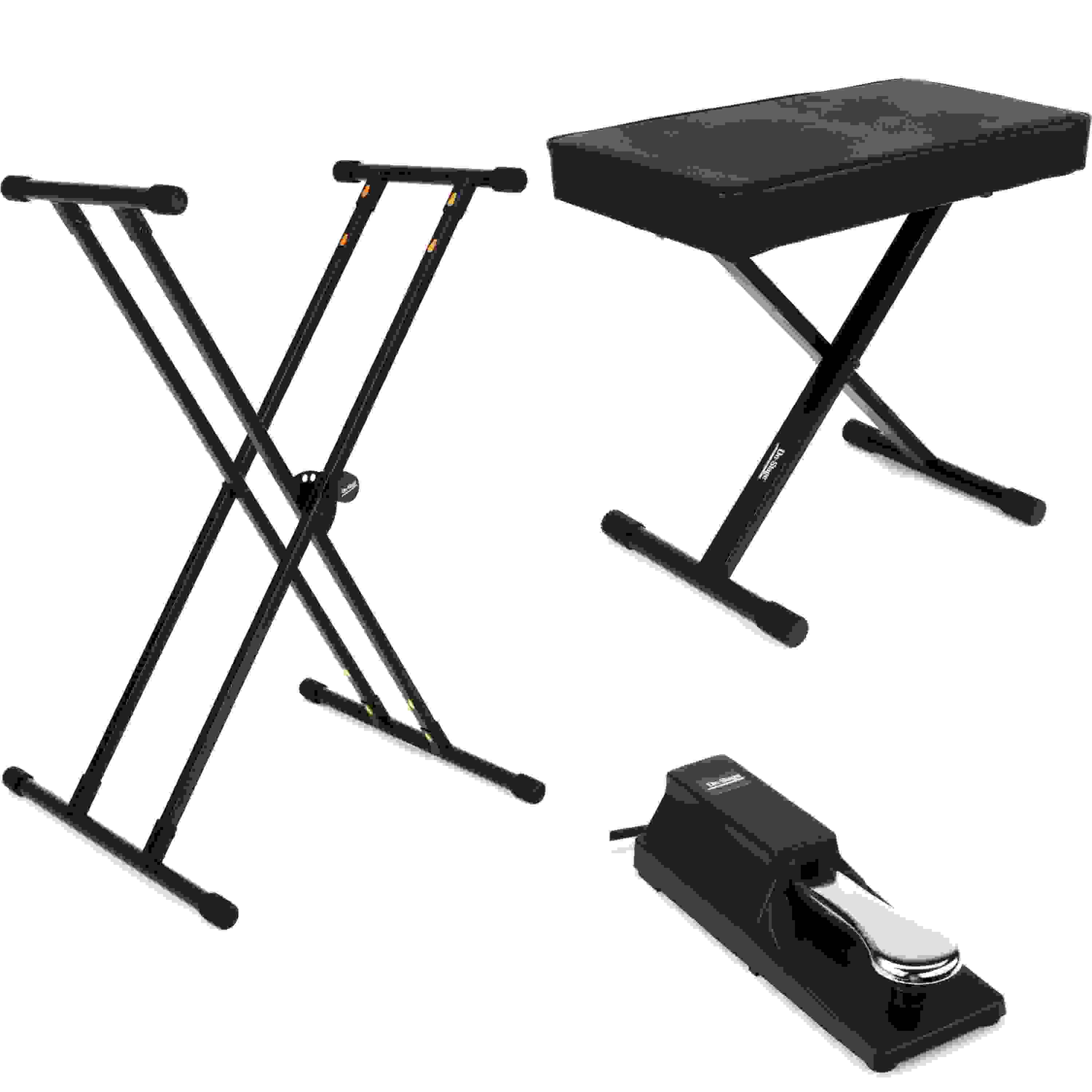 On-Stage Keyboard Essential Accessories Bundle - Double X Stand ...