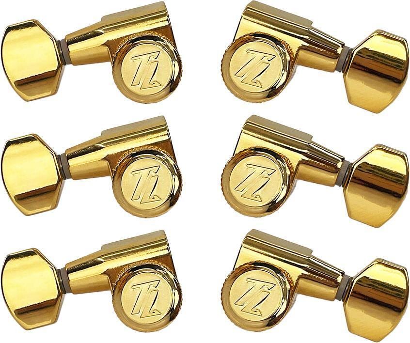 AllParts True Lok Mid-size Locking Tuners - 3+3, Gold | Sweetwater