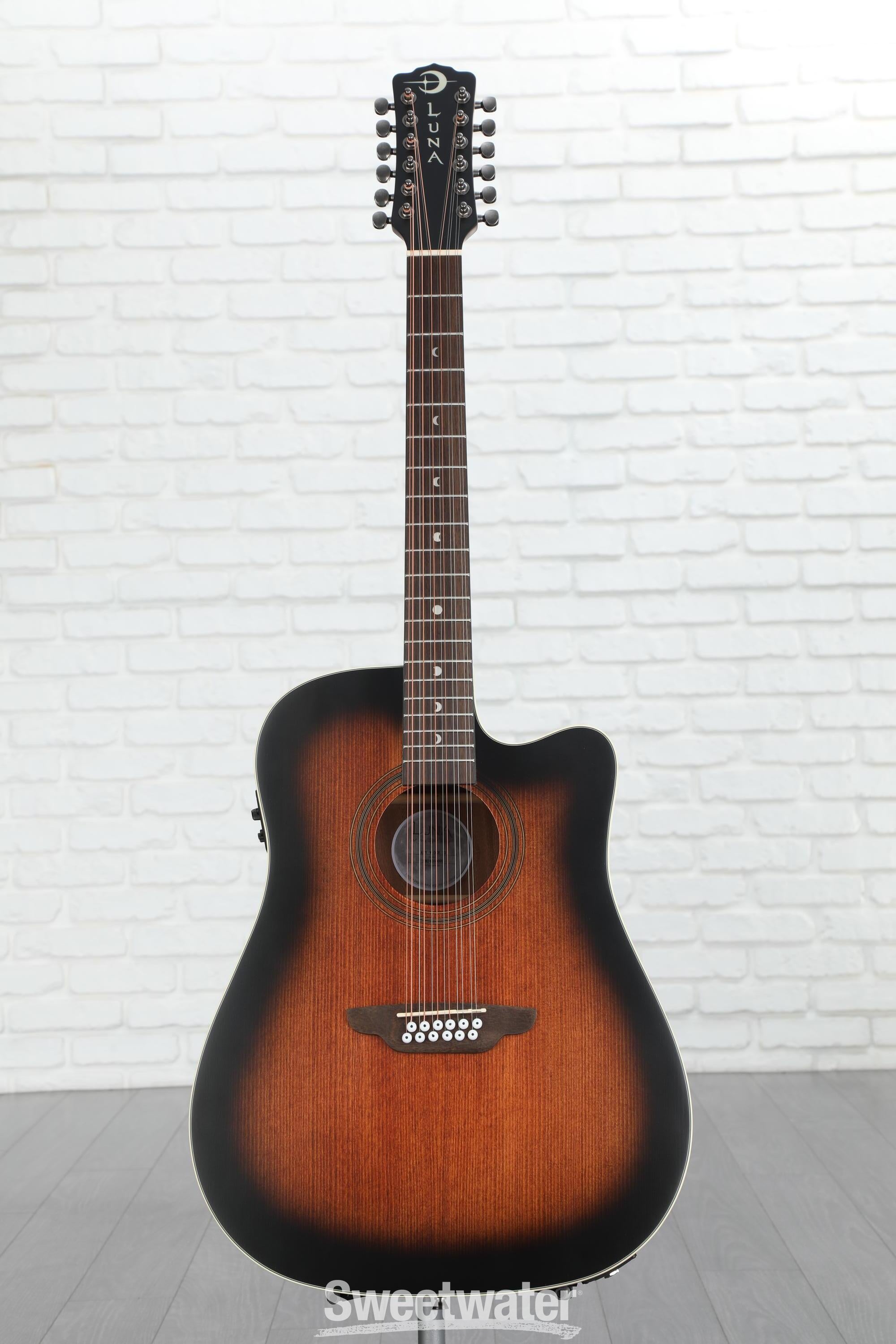 Luna Art Vintage 12-string Acoustic-electric Guitar - Distressed ...