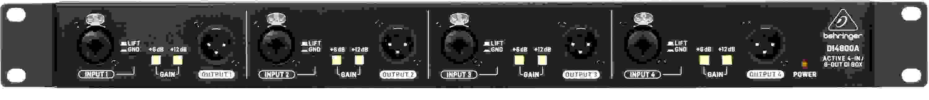 Behringer DI4800A Professional 4 Channel Active DI-Box | Sweetwater