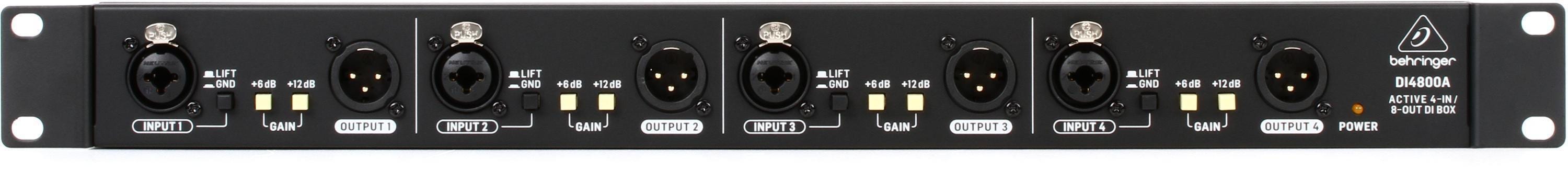 Behringer DI4800A Professional 4 Channel Active DI-Box | Sweetwater