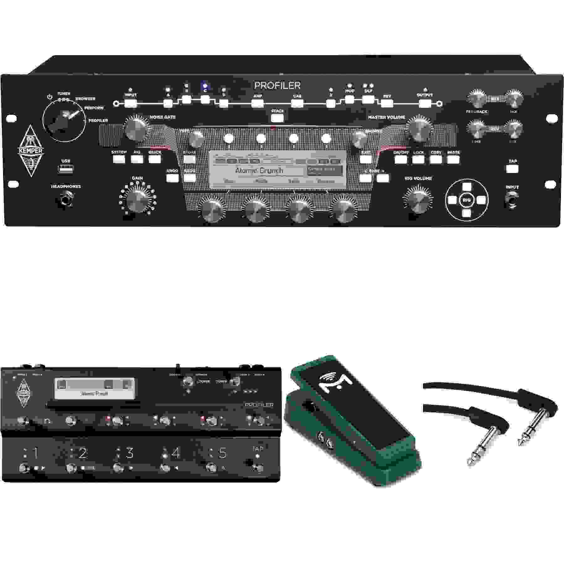 Kemper Profiler Rack MK 2 with Foot Controller and Sustain Pedal ...