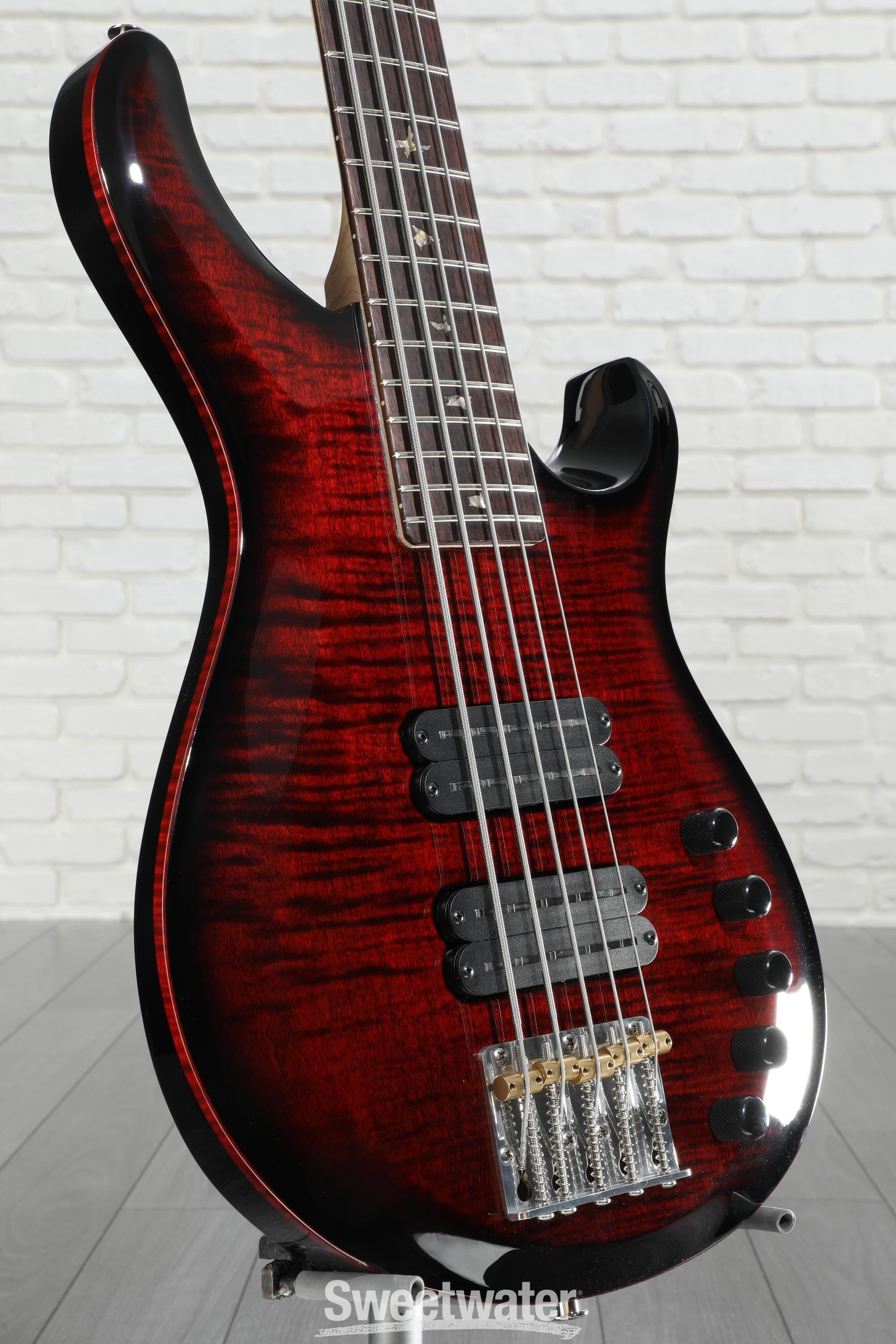 PRS Grainger 5-string Bass Guitar - Fire Smokeburst, 10-Top with ...