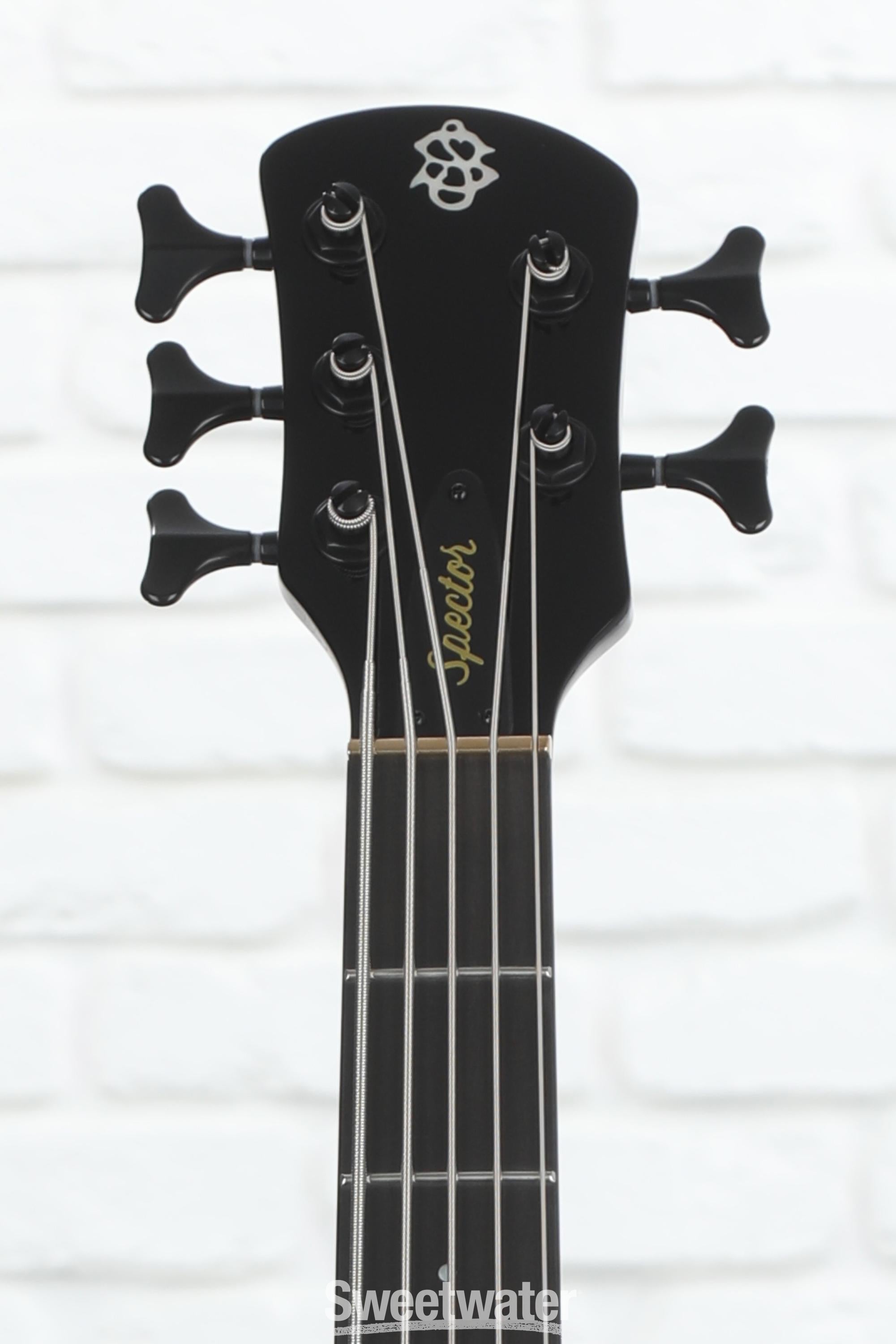 Spector NS Ethos High Performance 5 Bass Guitar - Solid Black Gloss ...