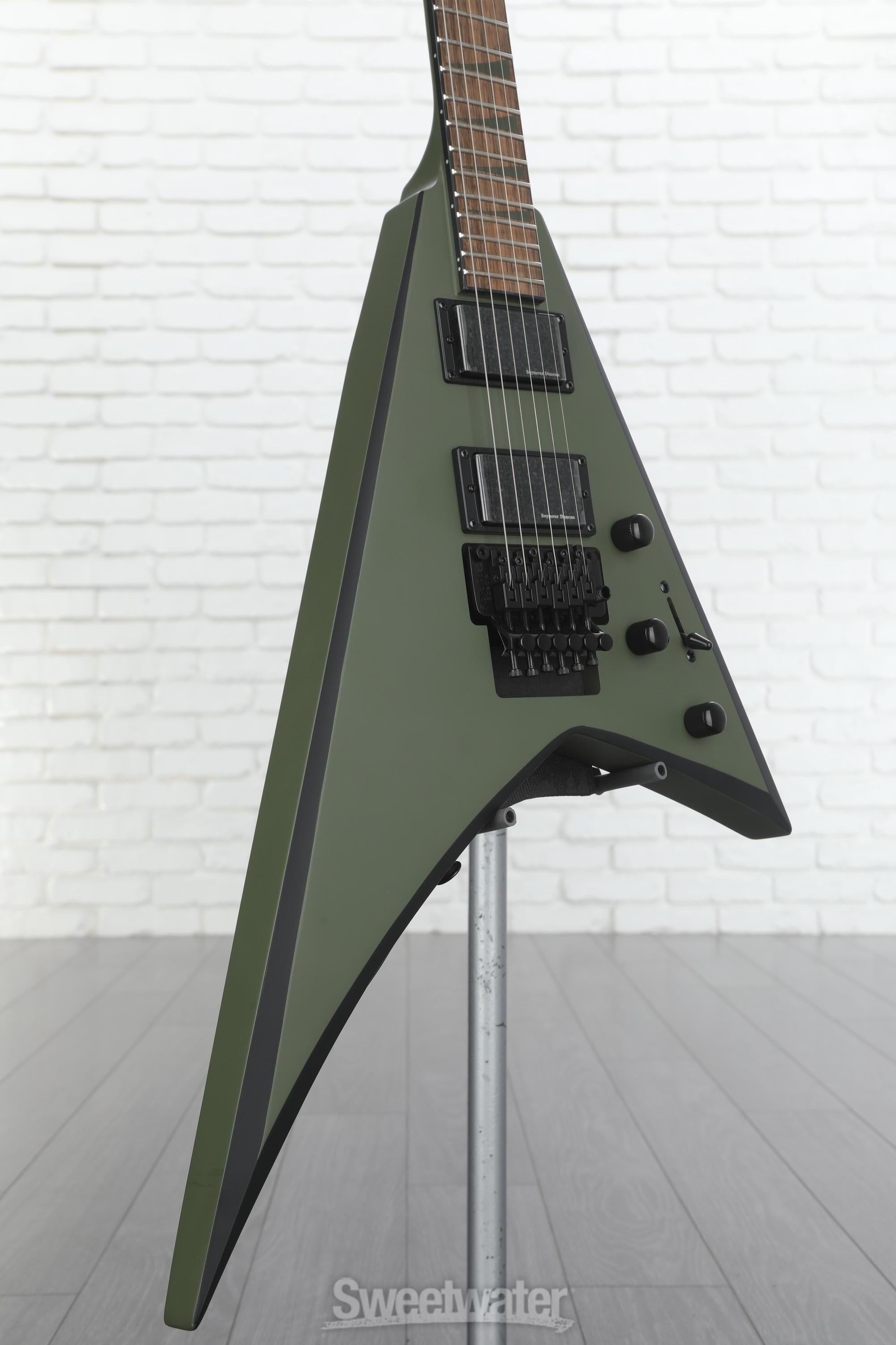 Jackson X Series Rhoads RRX24 - Matte Army Drab with Black Bevels ...