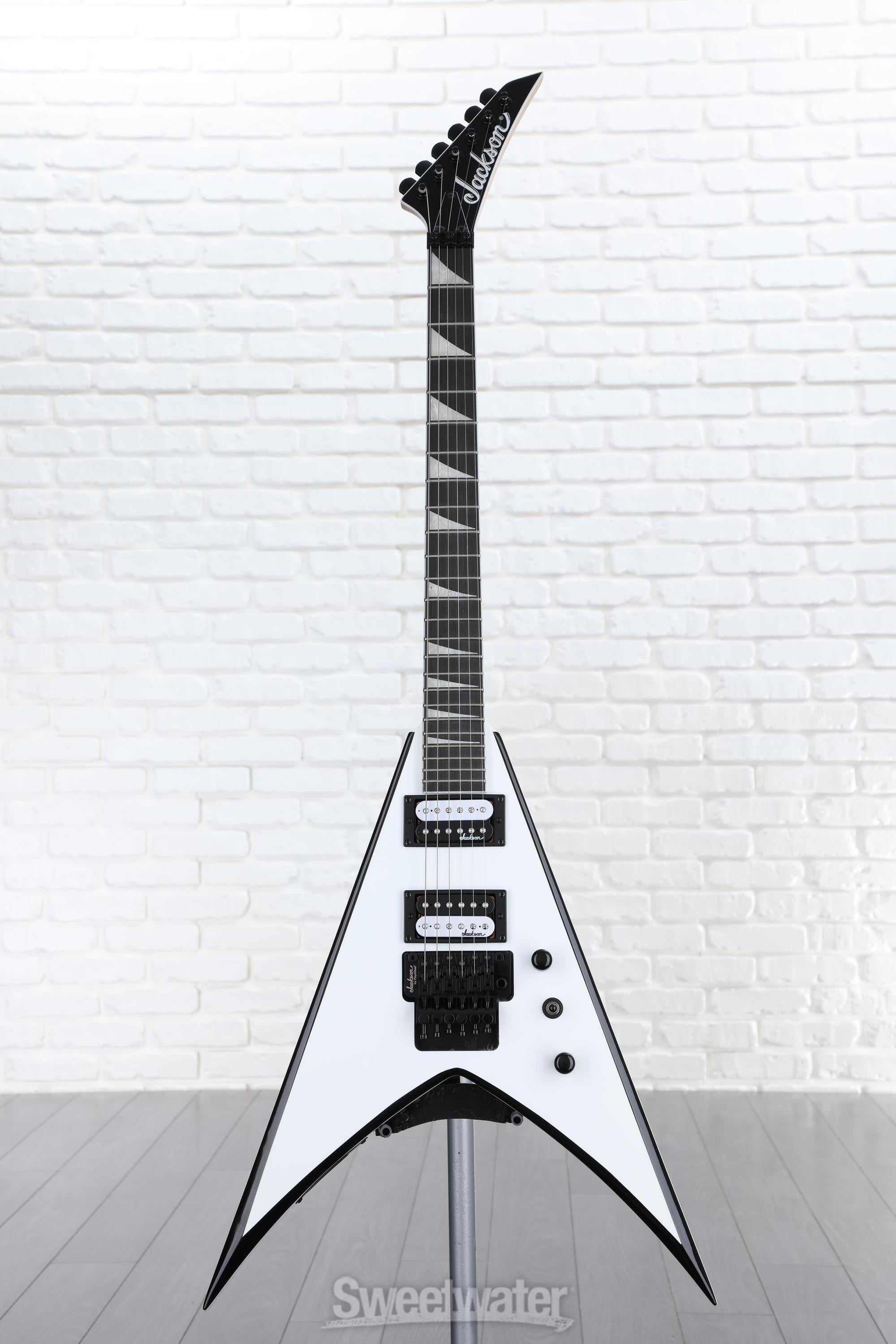 Jackson JS Series King V JS32 - White with Black Bevels | Sweetwater