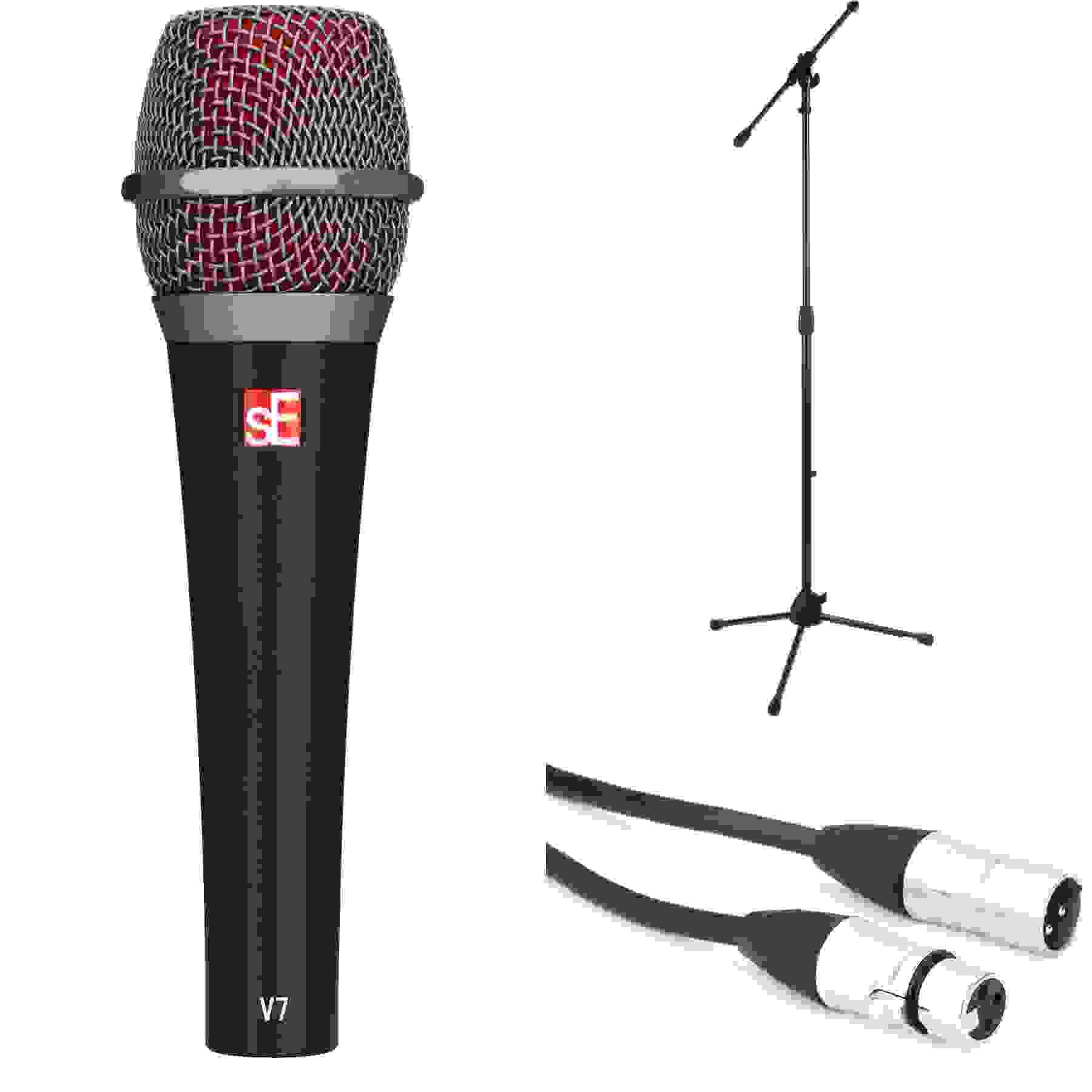 sE Electronics V7 Handheld Microphone Bundle with Stand and Cable ...