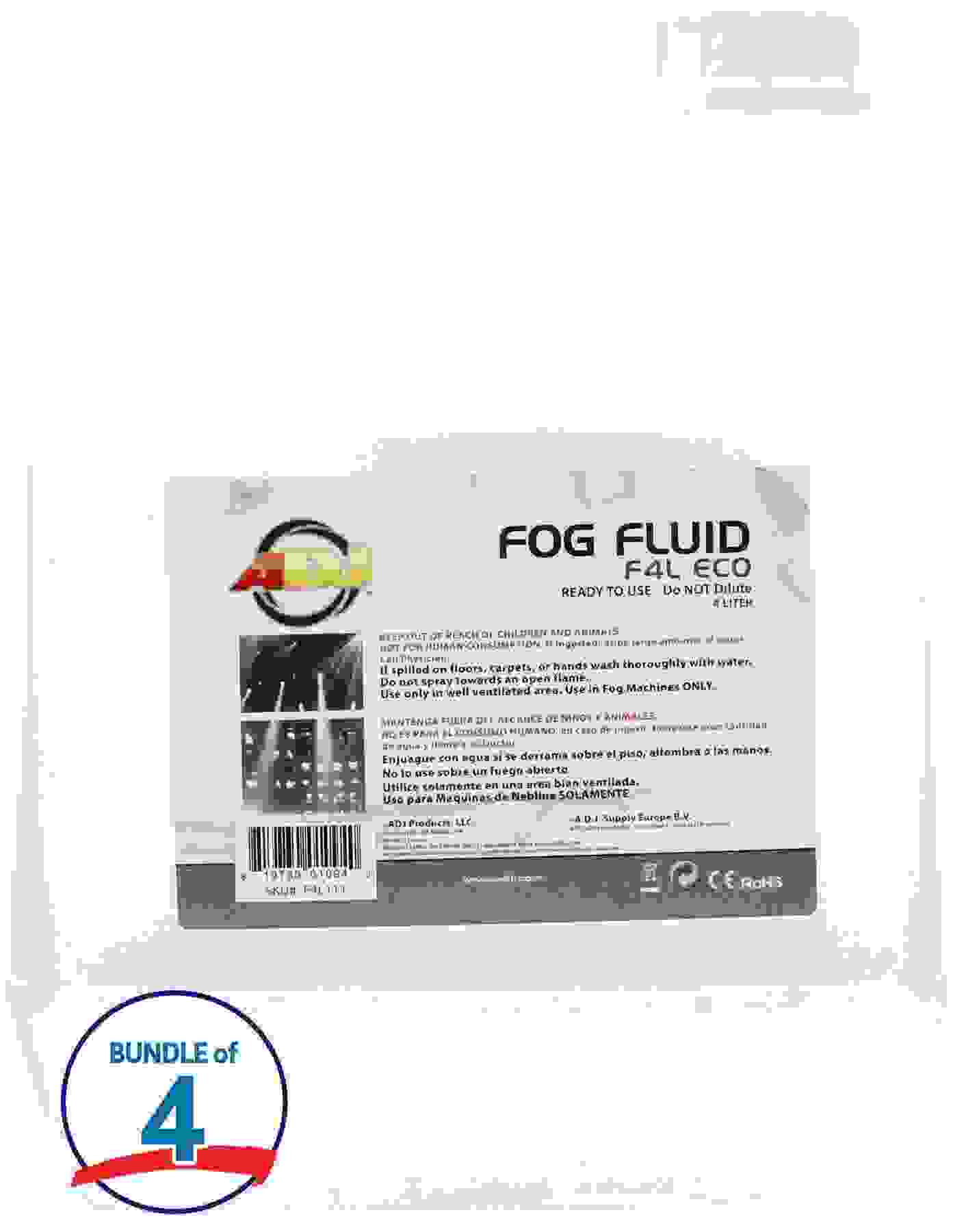 ADJ F4L ECO Water-based Fog Fluid - 4 Gallon Bundle | Sweetwater