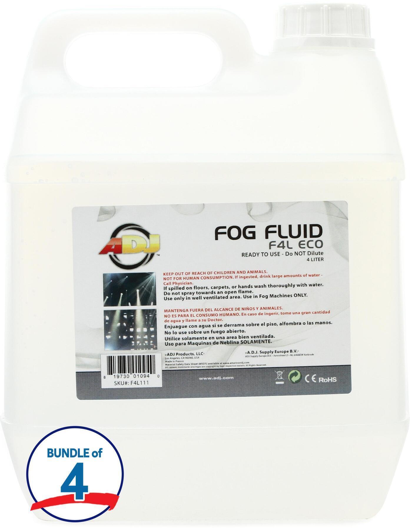 ADJ F4L ECO Water-based Fog Fluid - 4 Gallon Bundle | Sweetwater